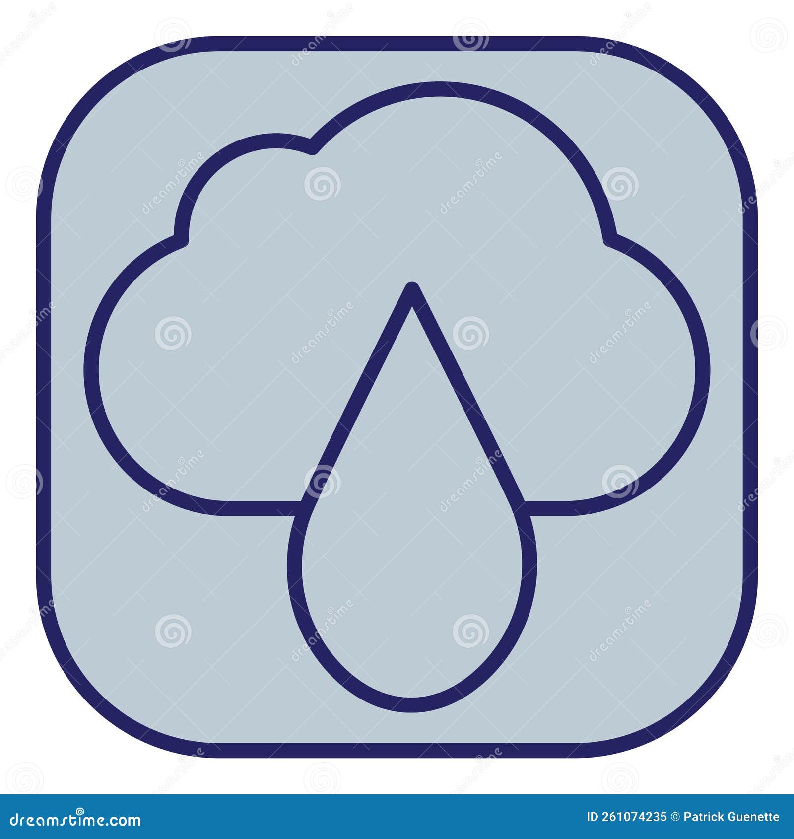Dropping heavy rain, icon stock vector. Illustration of background ...