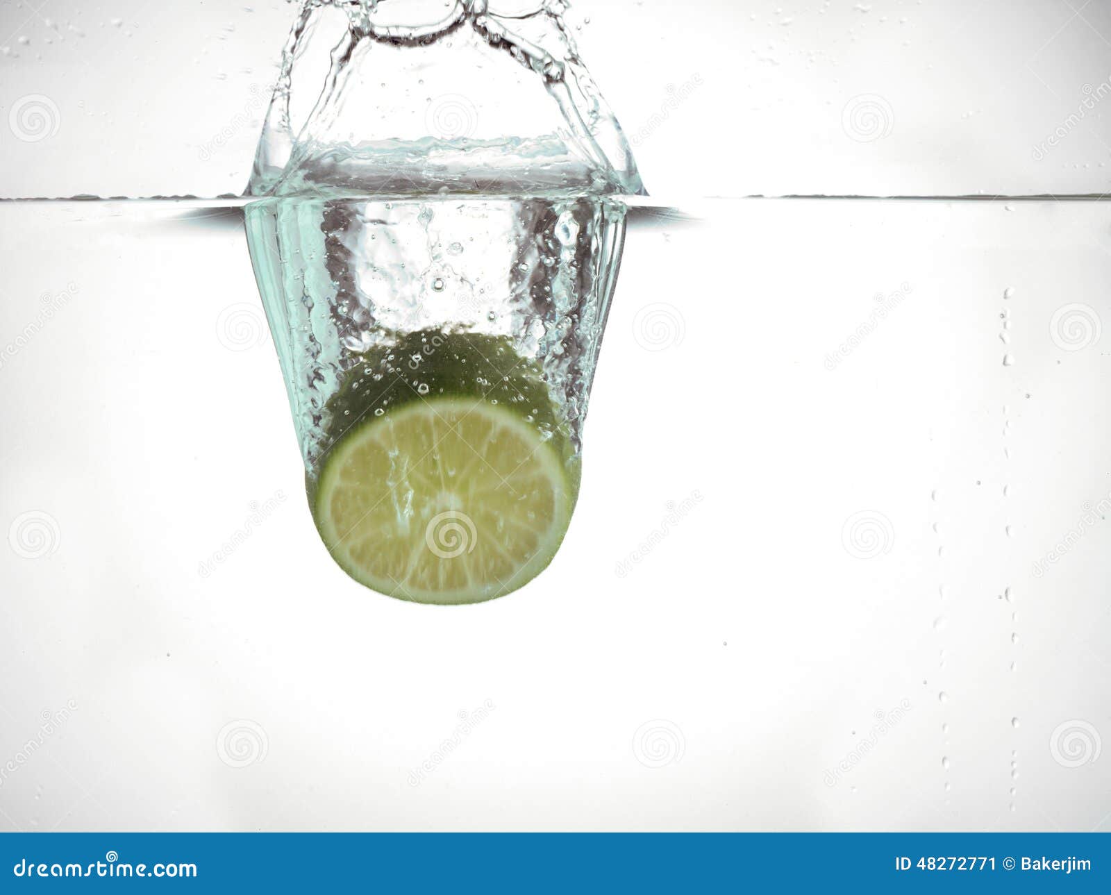 Dropping lime in water stock image. Image of citrus, splash - 48272771