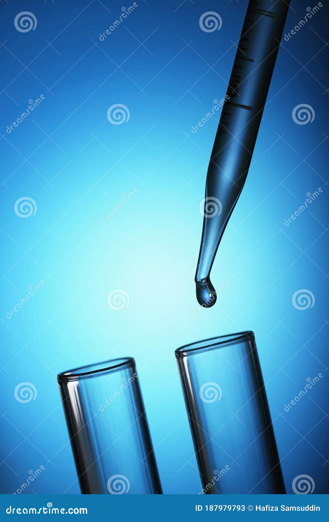 Dropping Liquid into Row of Test Tubes. Conceptual Image Stock Image ...
