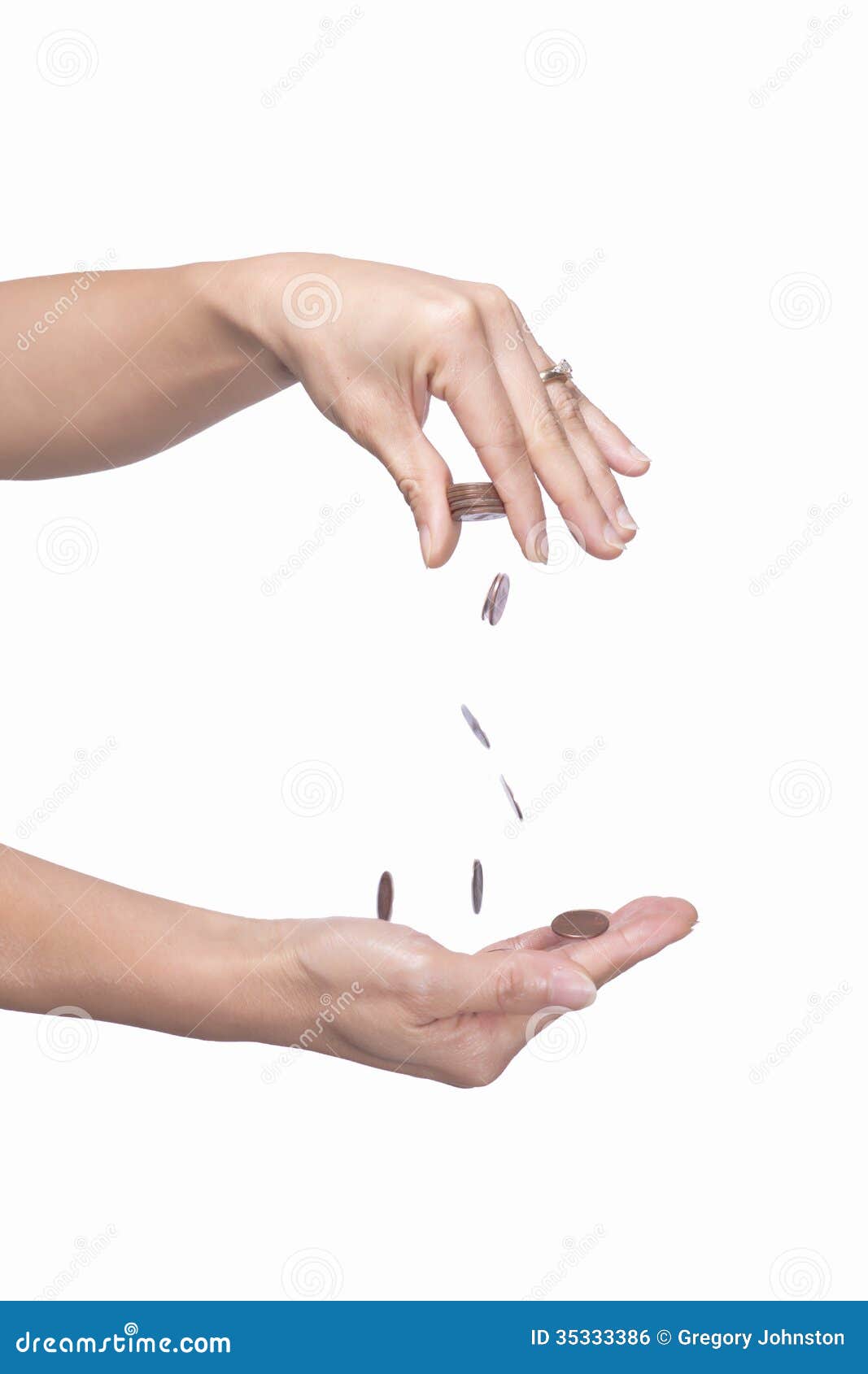 Dropping pennies. stock photo. Image of drop, finance - 35333386