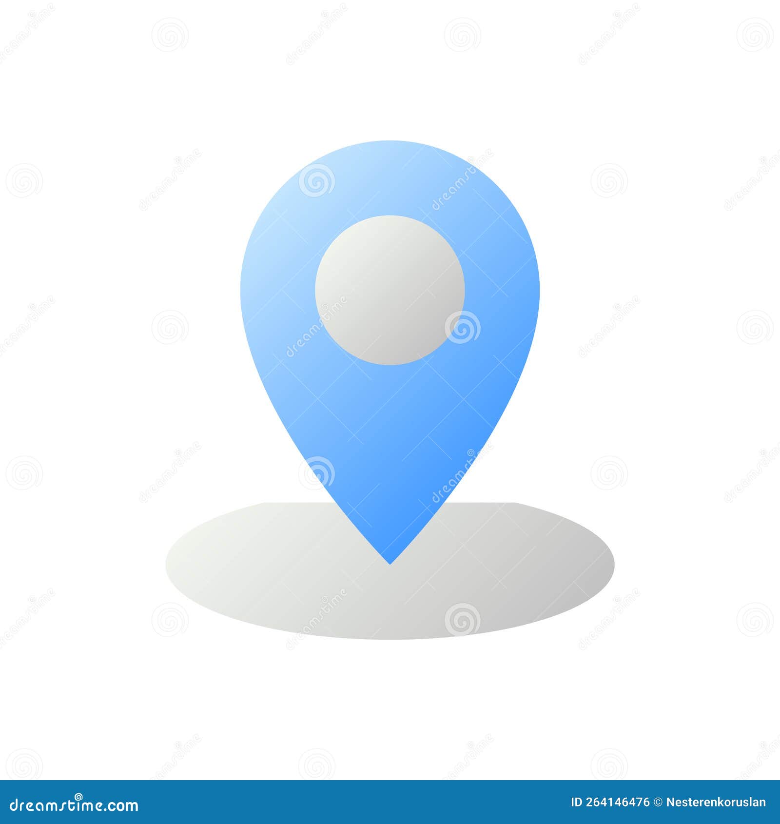 Dropping Pin Point Flat Gradient Two-color Ui Icon Stock Vector - Illustration of navigation ...