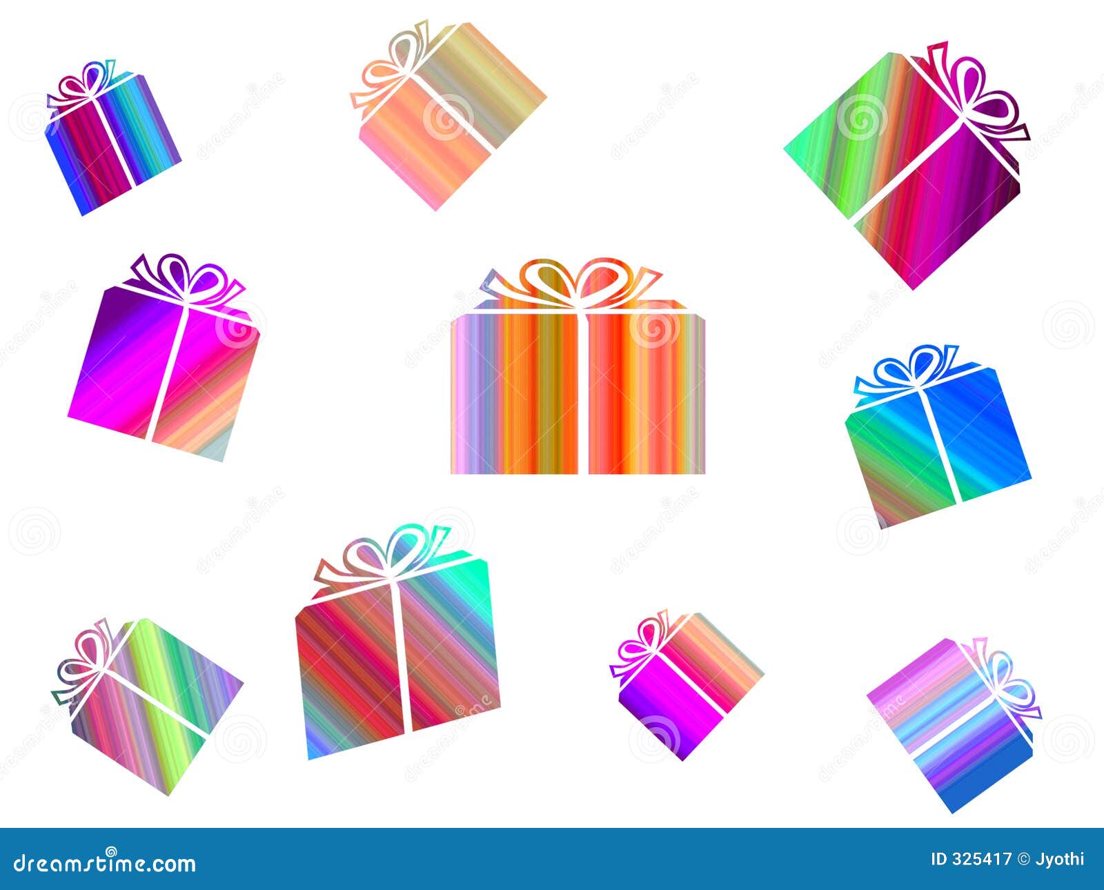 Dropping presents stock illustration. Illustration of wrapped - 325417