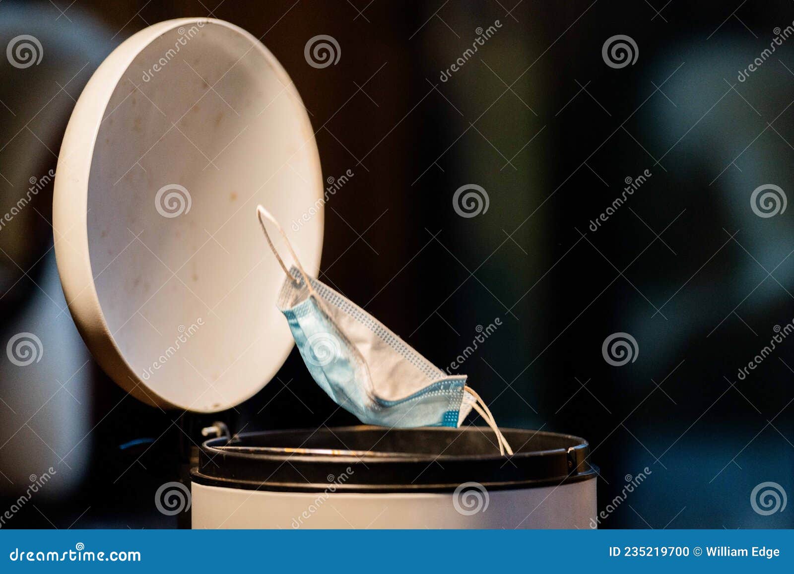 Dropping and Throwing a Covid Mask in a Bin and the Trash in Australia ...