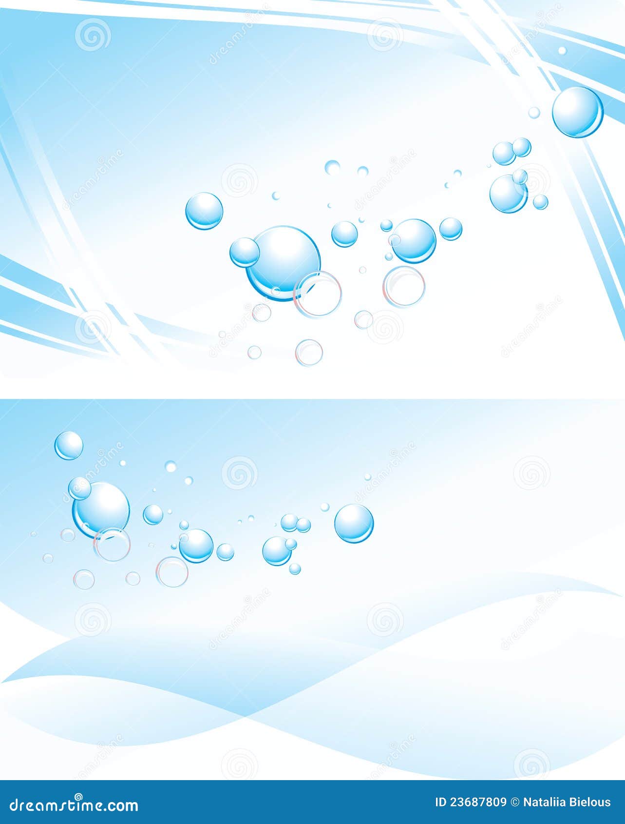 Drops on the Abstract Background. Two Banners Stock Vector ...