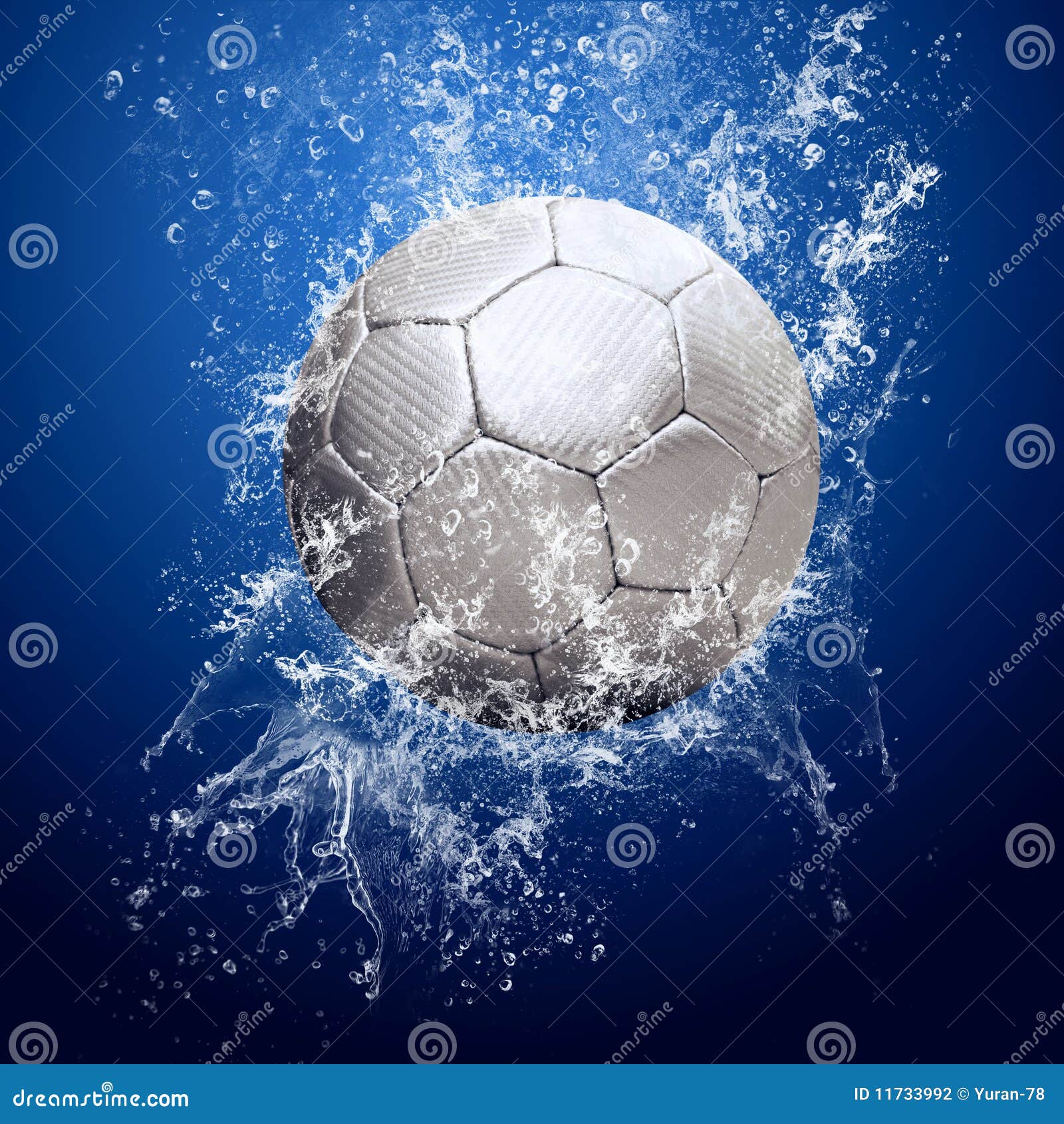 Drops Around Soccer Ball Under Water Stock Photo - Image of solitude ...