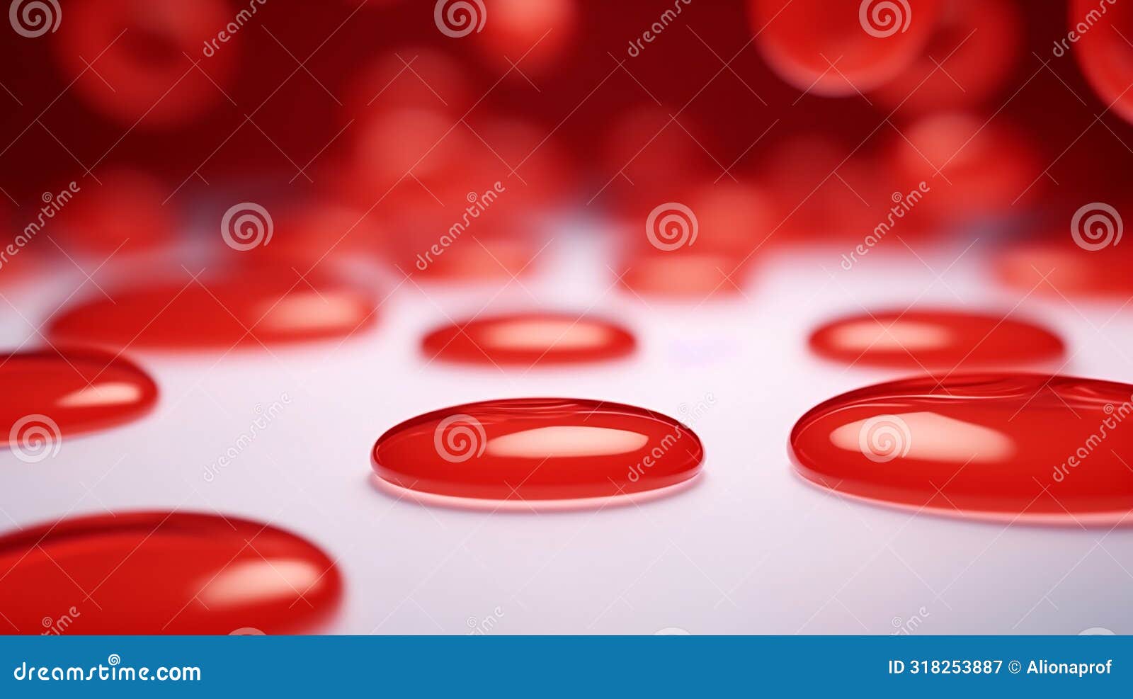 Drops of Blood on Glass in the Laboratory. Blood Type and Rh Factor ...
