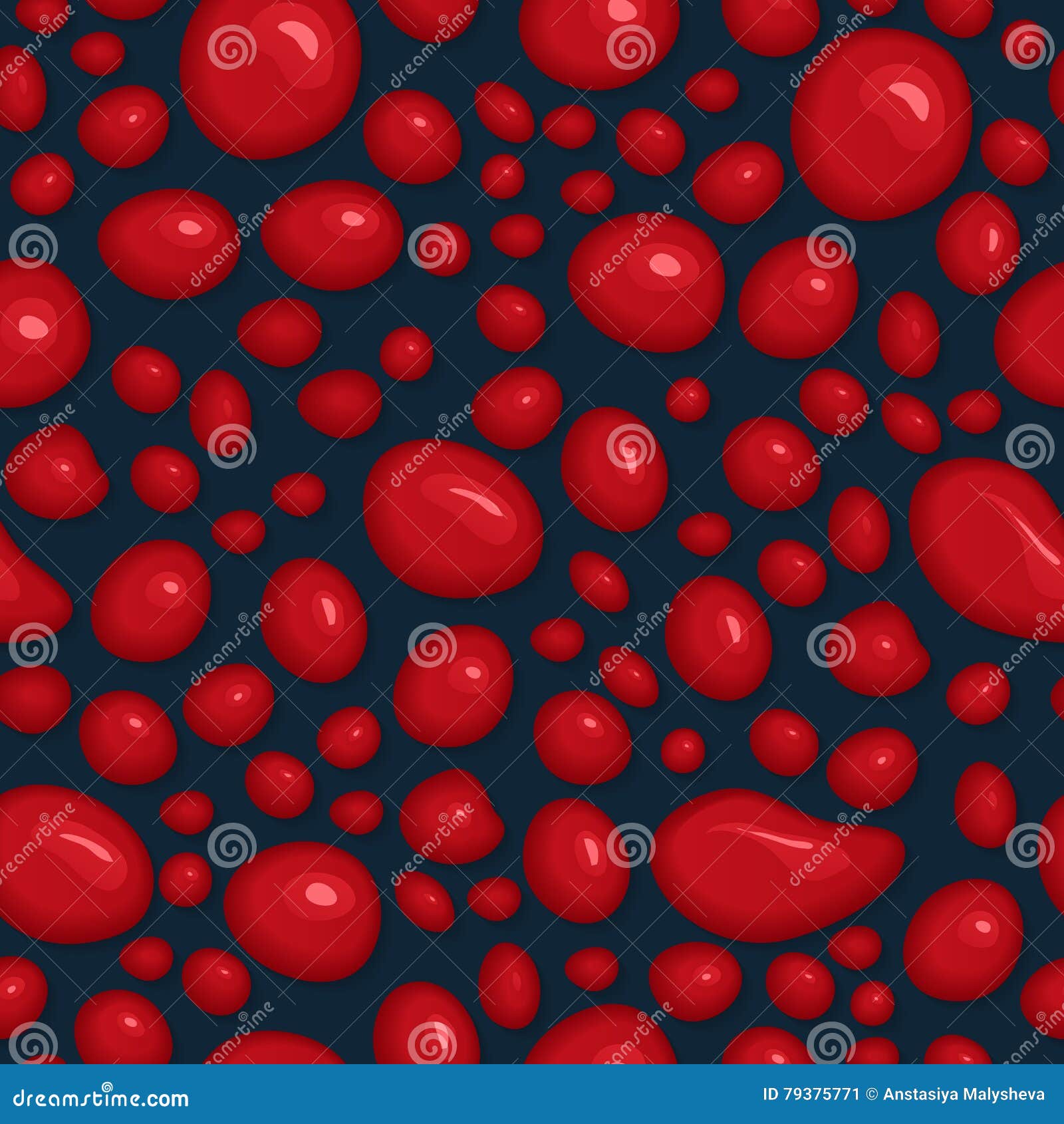 Drops of Blood. Seamless Pattern. Stock Vector - Illustration of ...