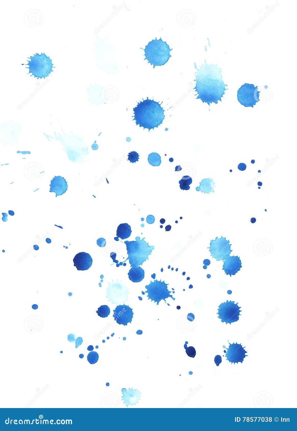 Drops Blue Watercolor Splash Stock Photo - Image of textured ...