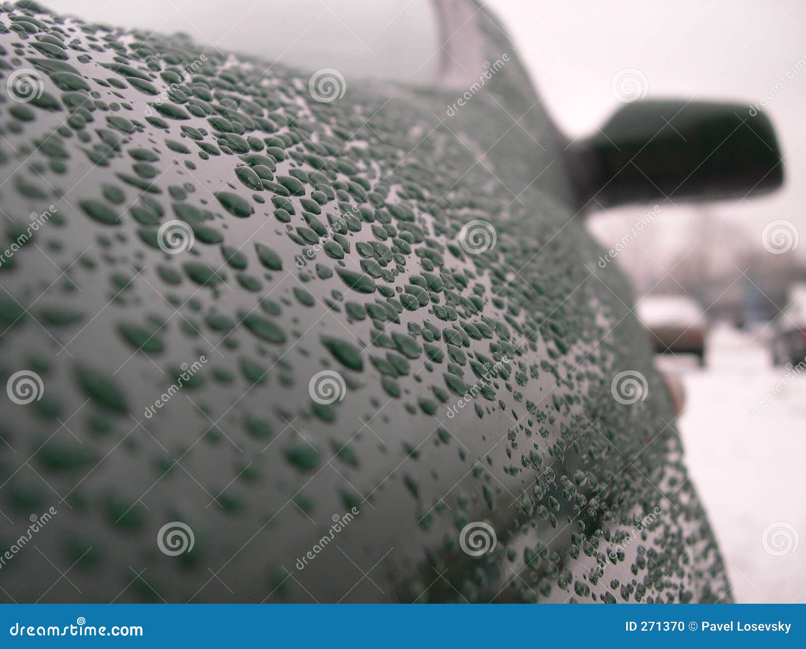 Drops on car stock photo. Image of protection, metallic - 271370