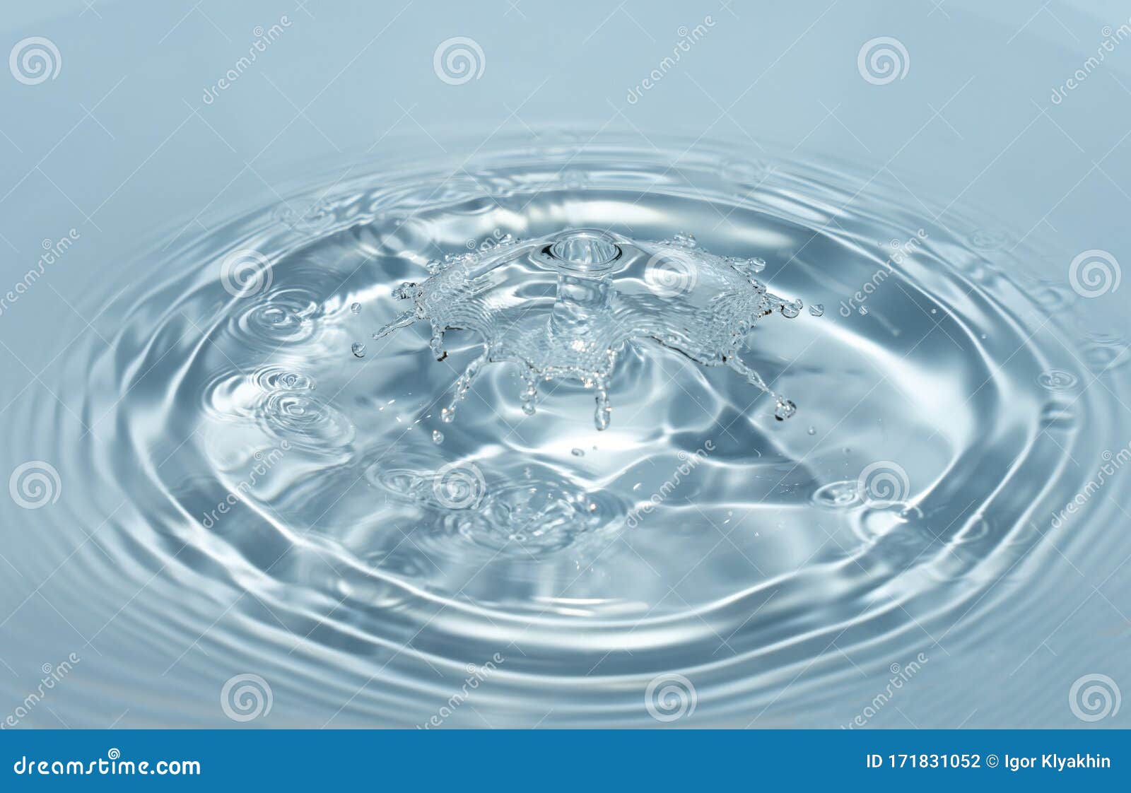 Drops of Clean and Fresh Water Fall from a Height of Clear, Transparent ...