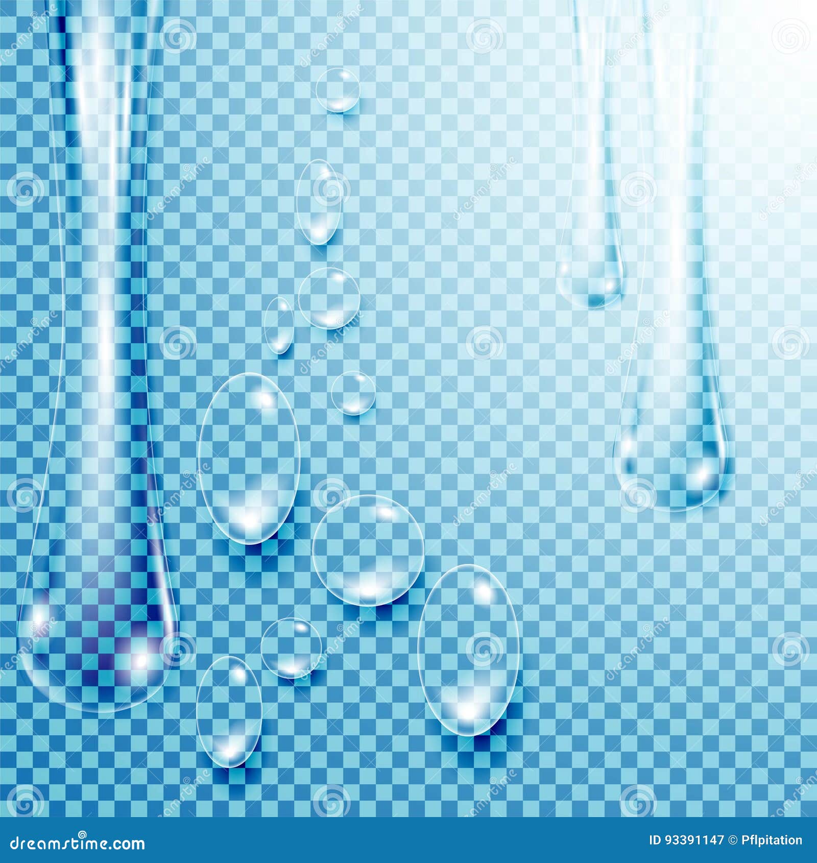 Drops of clean water stock vector. Illustration of lluvia - 93391147