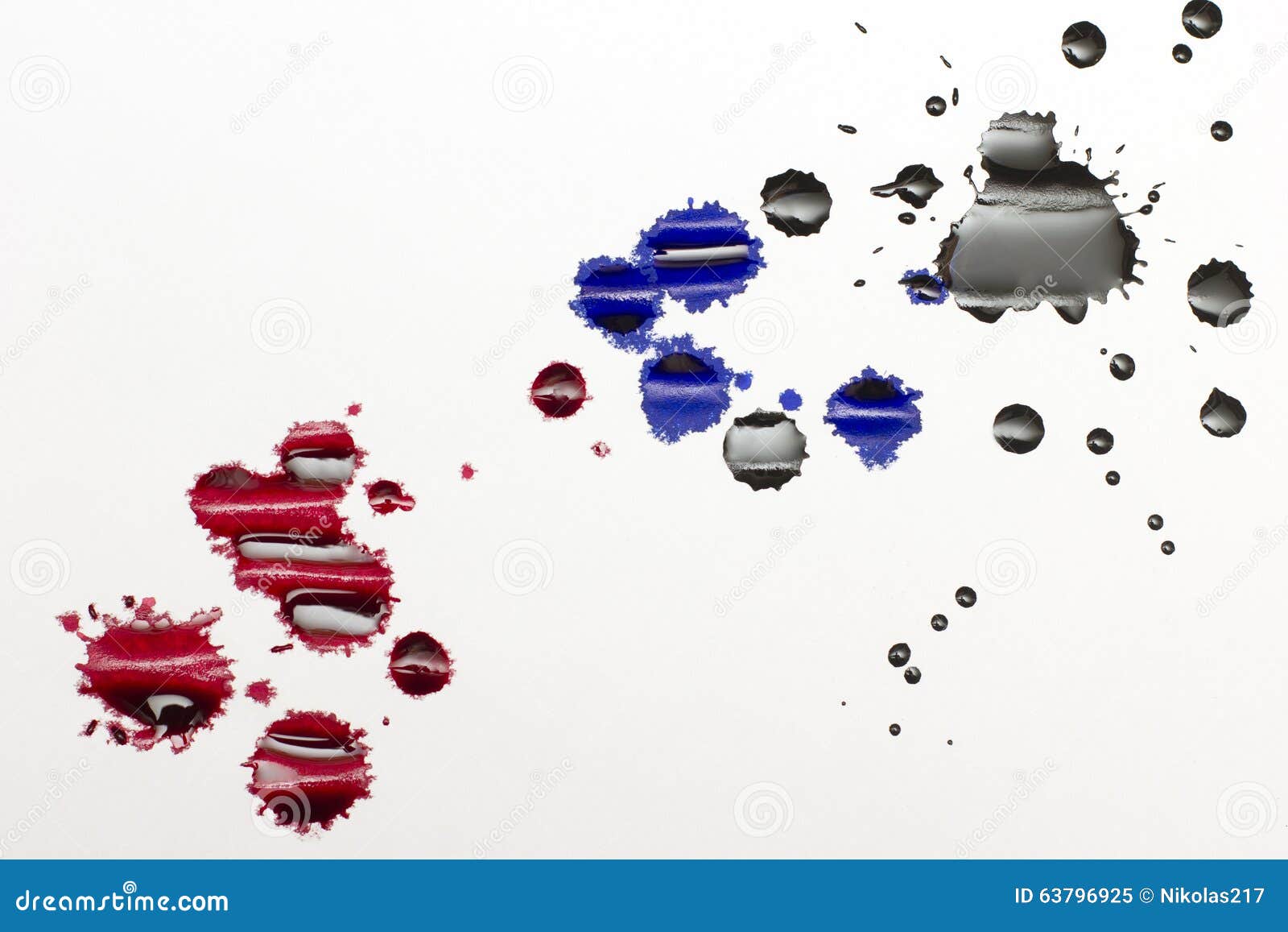 Drops of colored ink stock illustration. Illustration of bright - 63796925