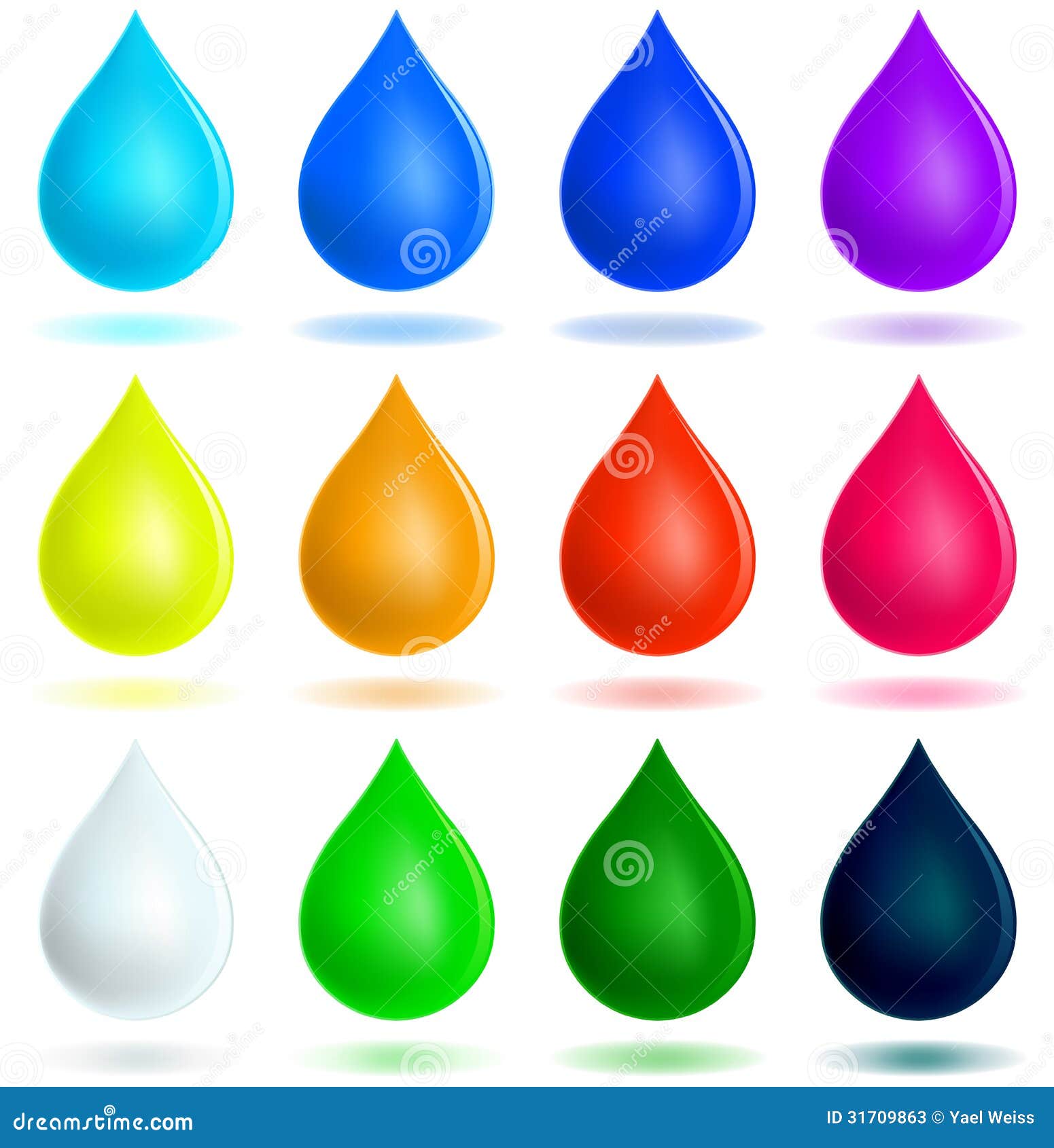 Drops stock vector. Illustration of aqua, drip, nature - 31709863