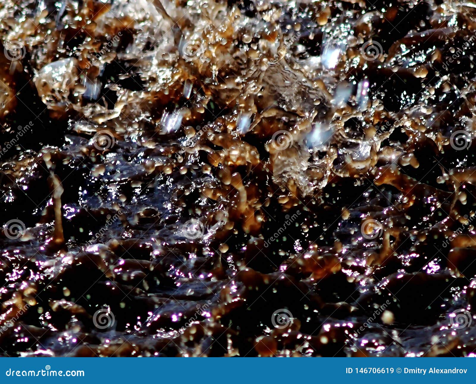 Drops in the Crazy Rhythm of Life Fall into a Puddle Stock Image ...