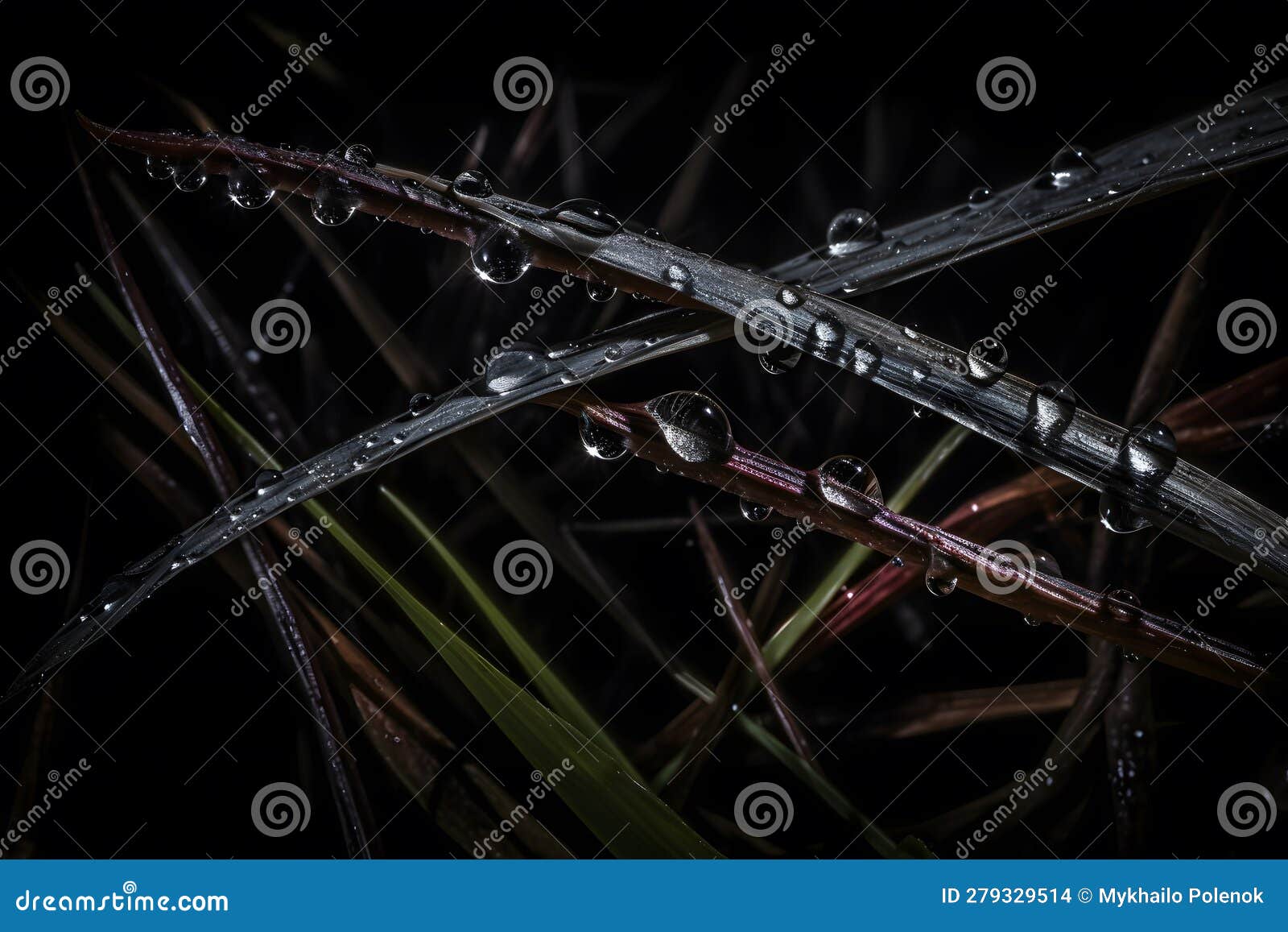 Drops of Dew on a Green Grass. Neural Network AI Generated Stock Photo ...