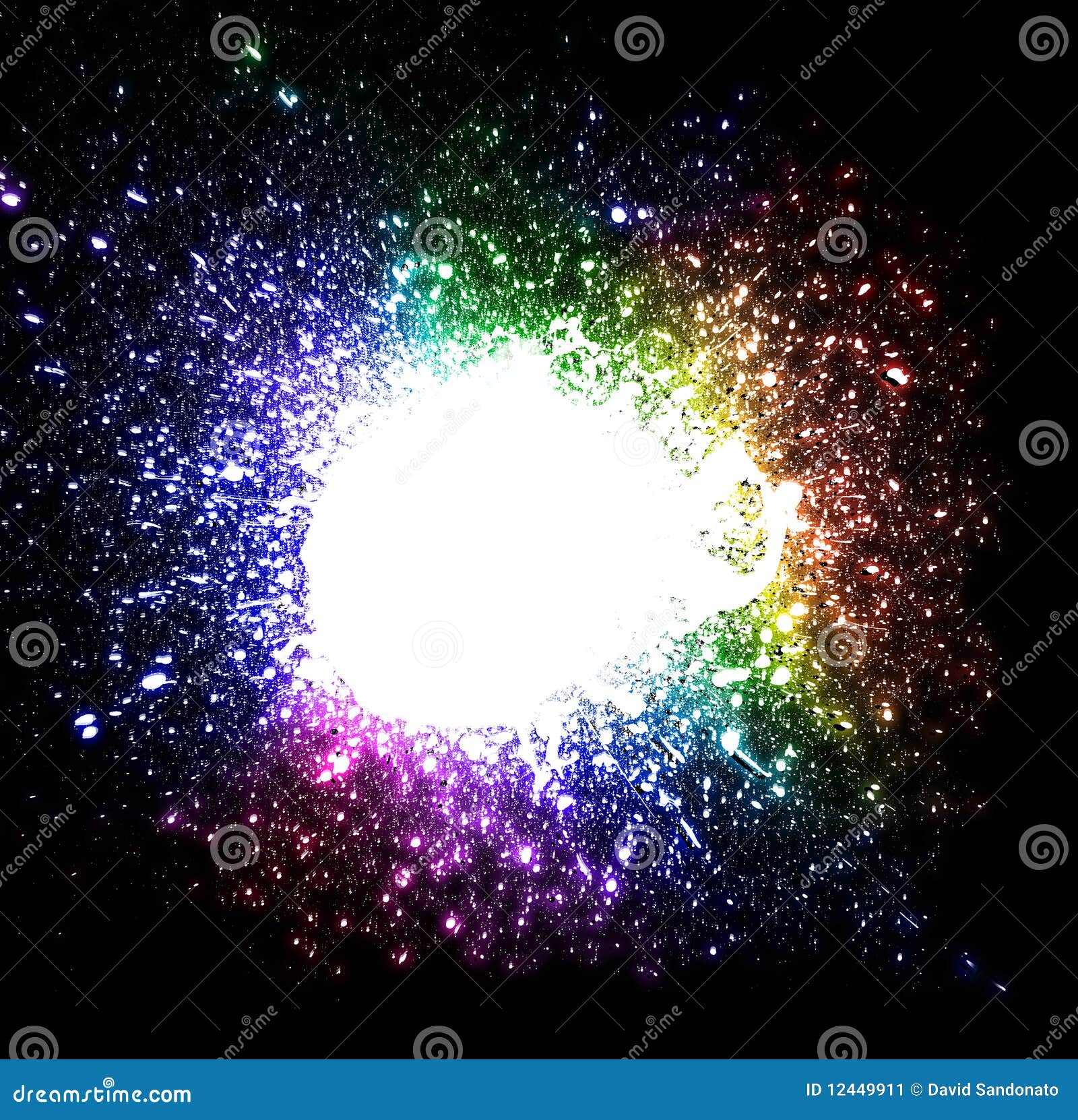 Drops Explosion Background with Rainbow Colours Stock Illustration ...