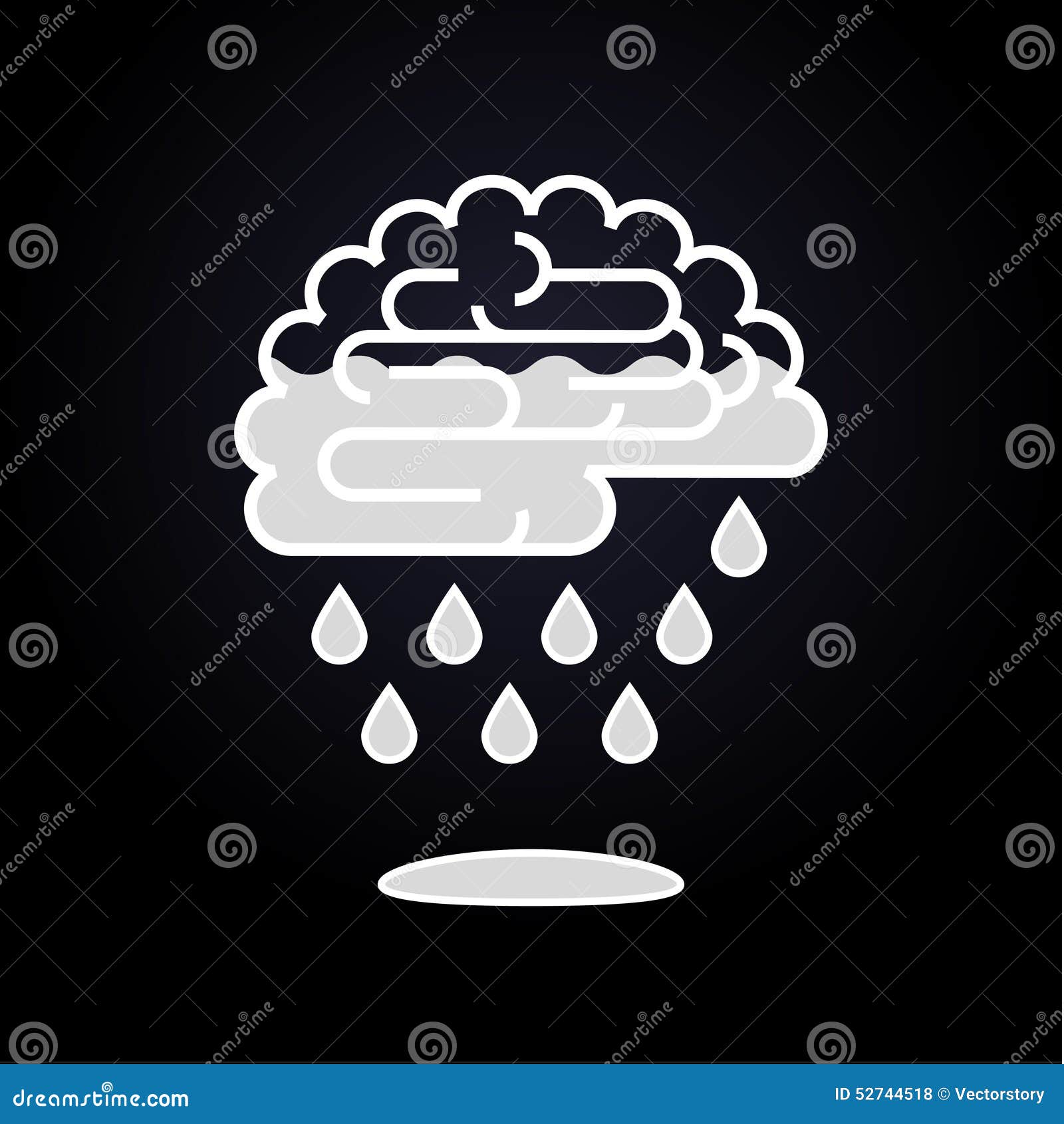 Drops falling from brain stock vector. Illustration of human - 52744518