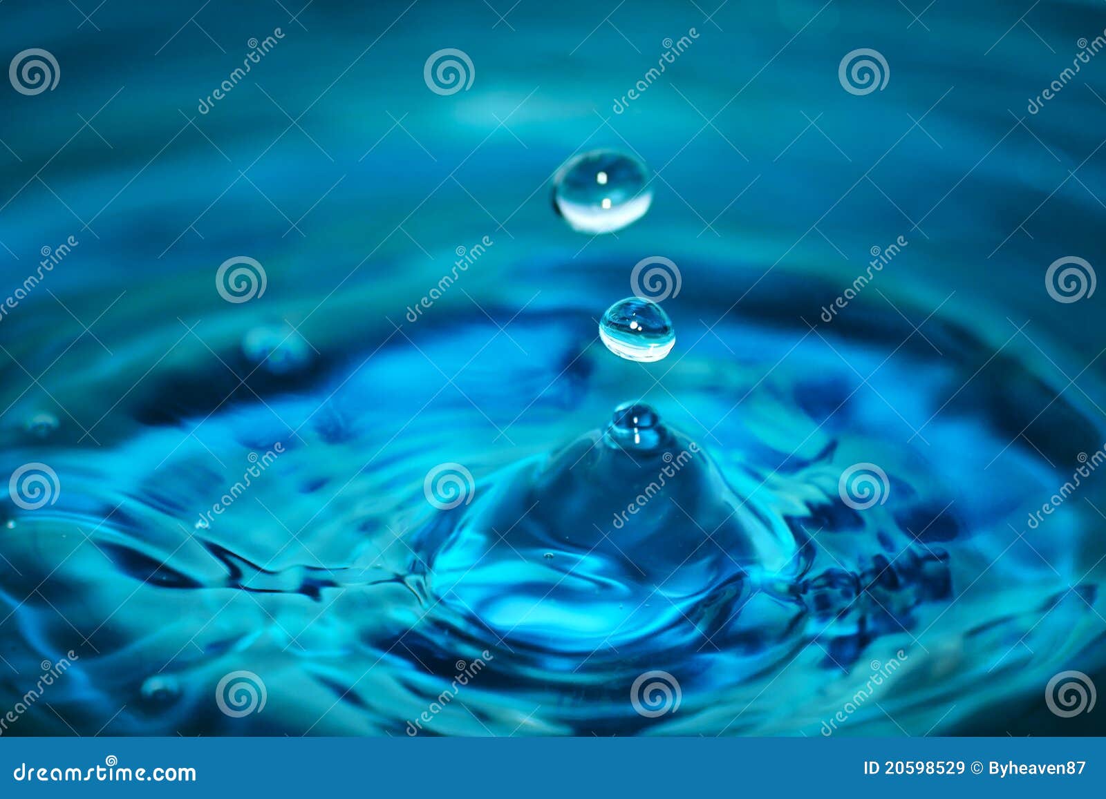 453 Drops Falling Down Blue Water Stock Photos - Free & Royalty-Free ...