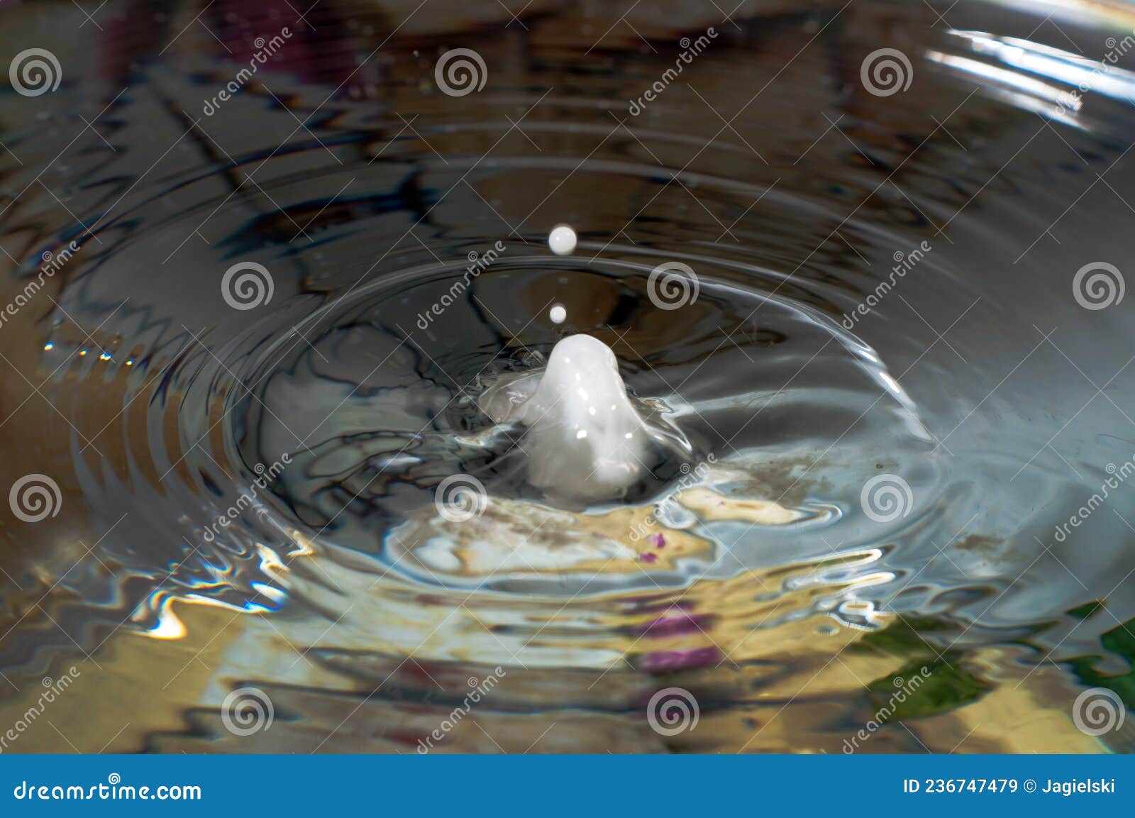 Drops Falling into the Water Stock Image - Image of water, drops: 236747479