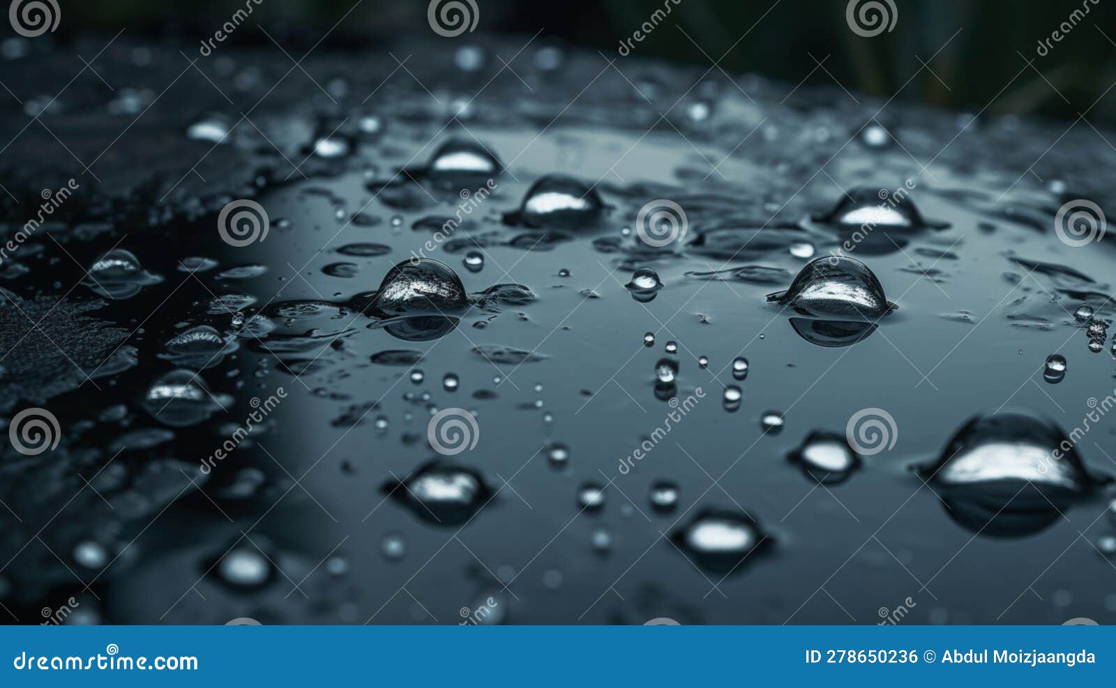 Drops of Heavy Rain on Water Stock Illustration - Illustration of ...