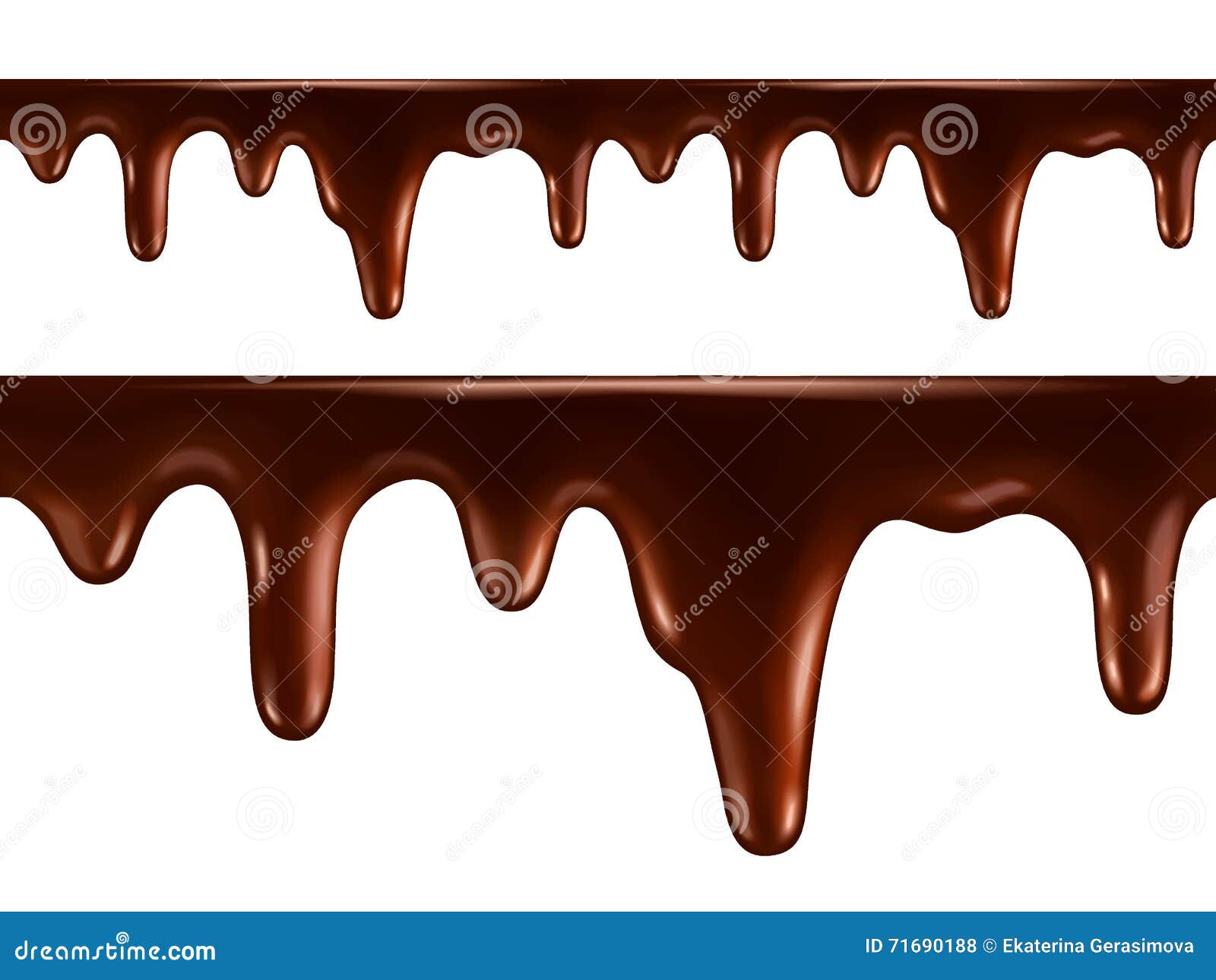 Drops of Melted Chocolate. Seamless Vector Stock Vector - Illustration ...