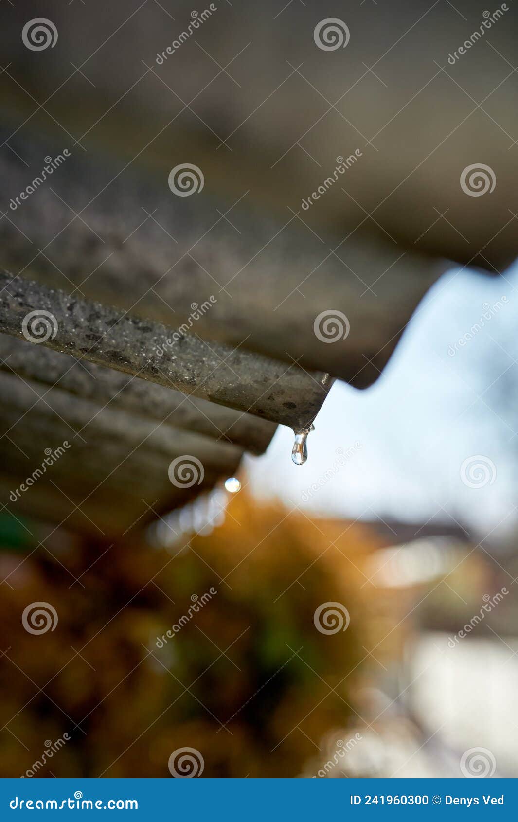 Drops of Melted Snow Fall from the Roof Stock Photo - Image of design ...
