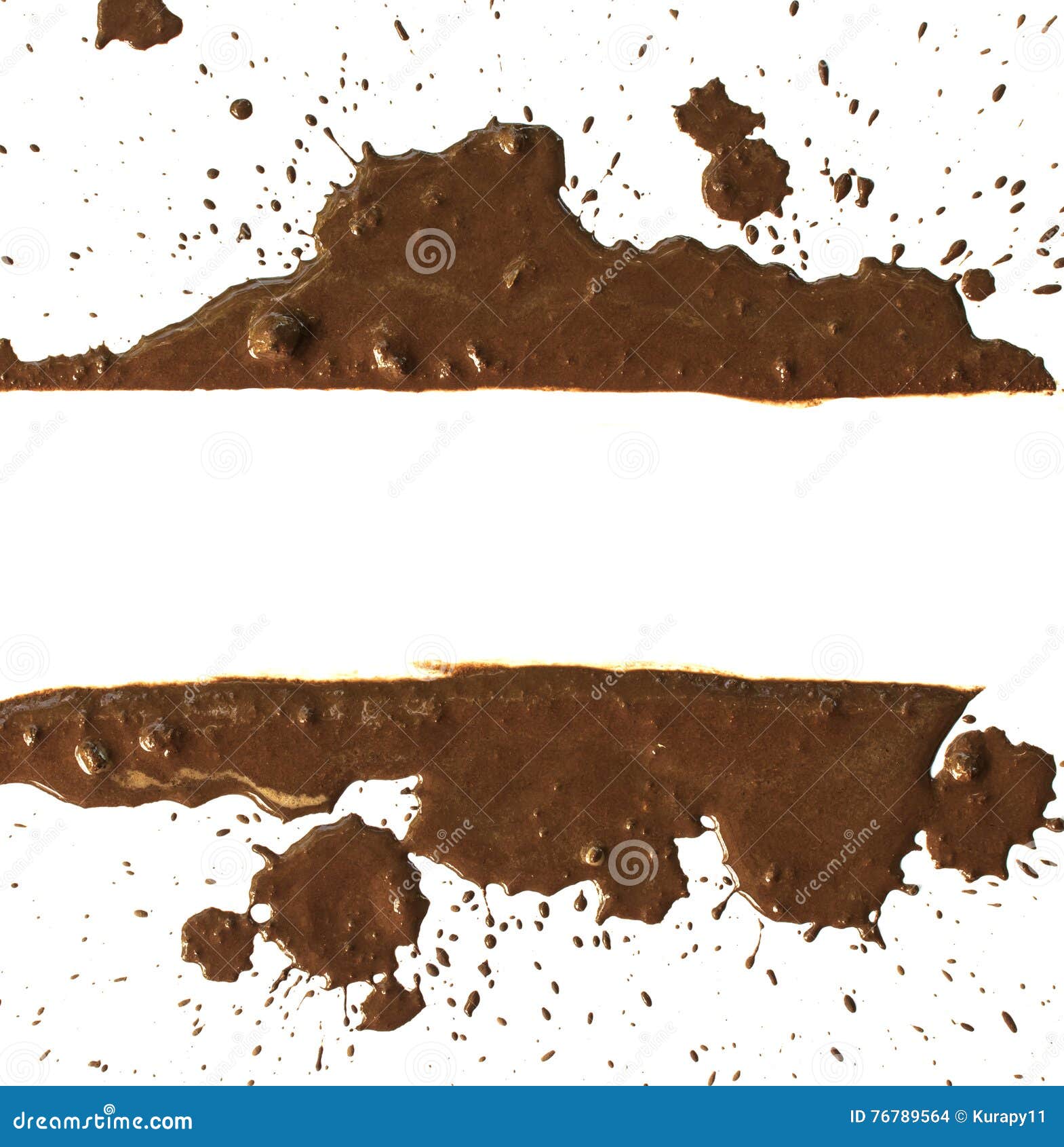 Drops of Mud Sprayed and Gap in the Middle for Text Stock Photo - Image ...
