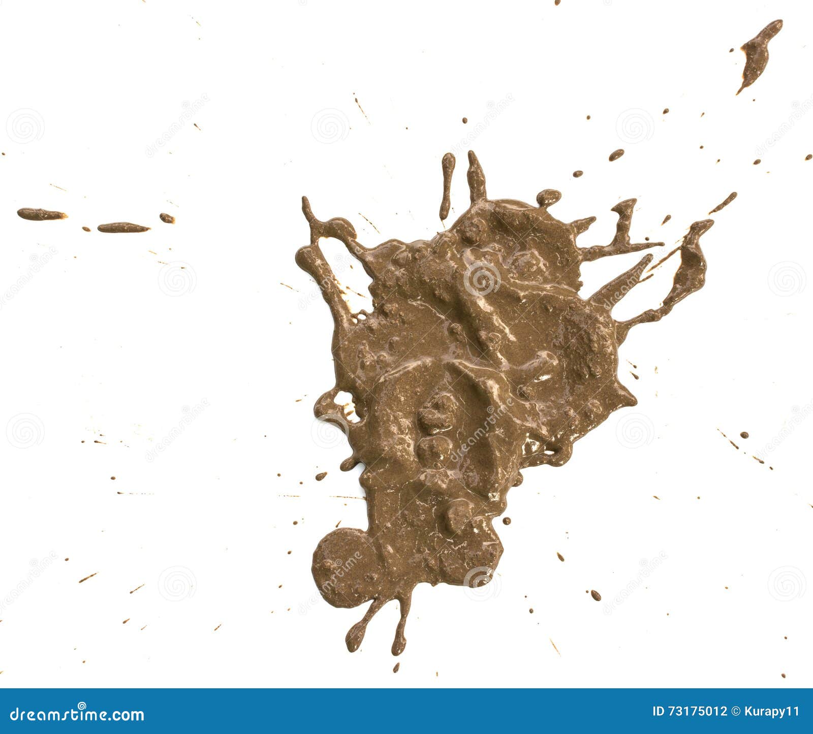 Drops of Mud Sprayed a White Background Stock Photo - Image of ...