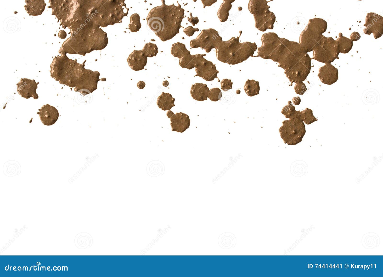 Drops Of Mud Sprayed A White Background Stock Image - Image of messy ...