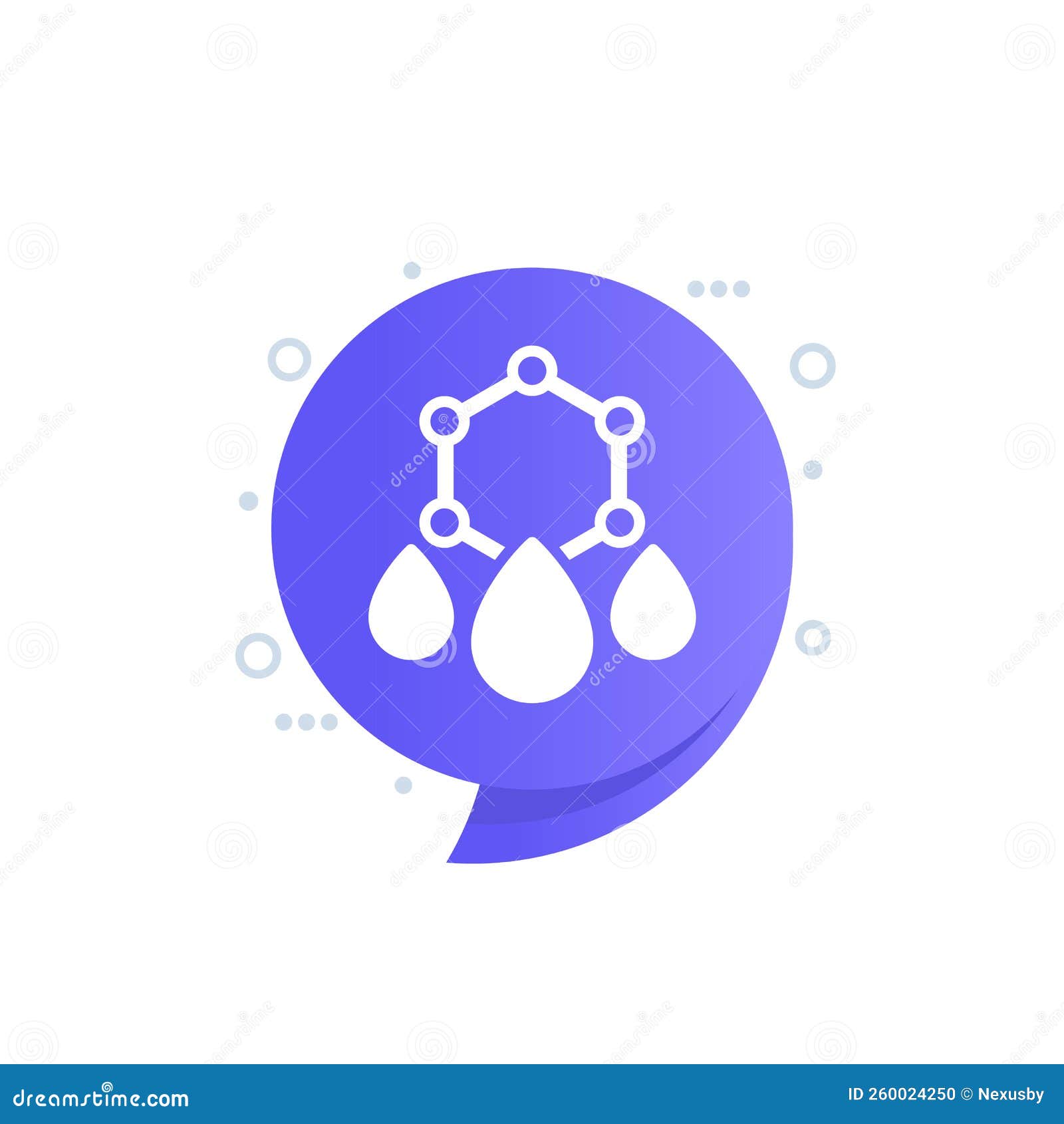 Drops with Nano Particles Icon for Web and Print Stock Vector ...