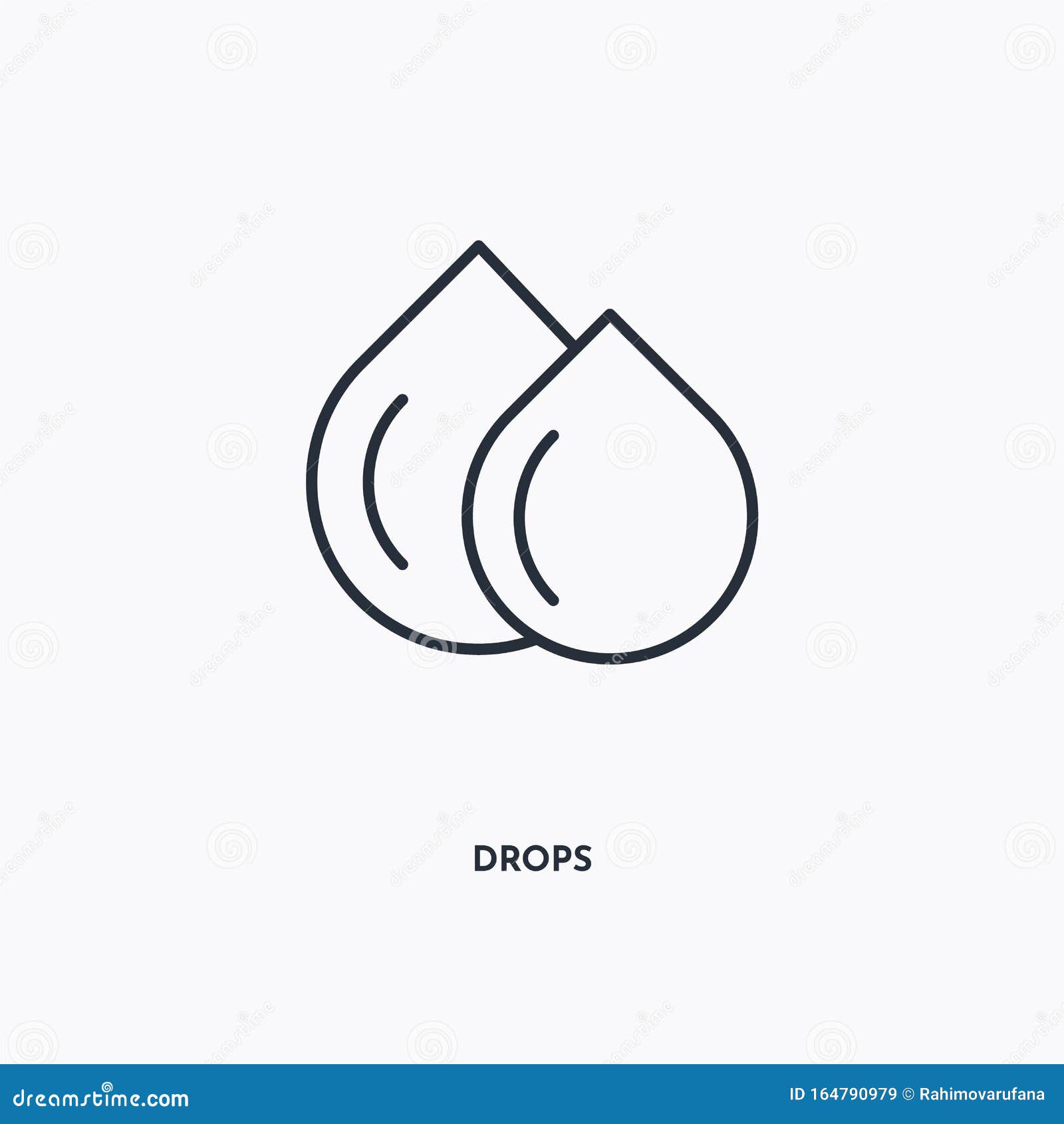 Drops Outline Icon. Simple Linear Element Illustration. Isolated Line ...