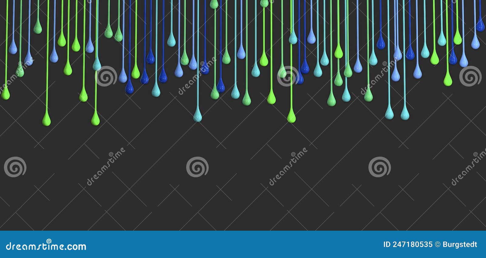 Drops of Paint in Different Colors Dripping and Running Down Stock ...