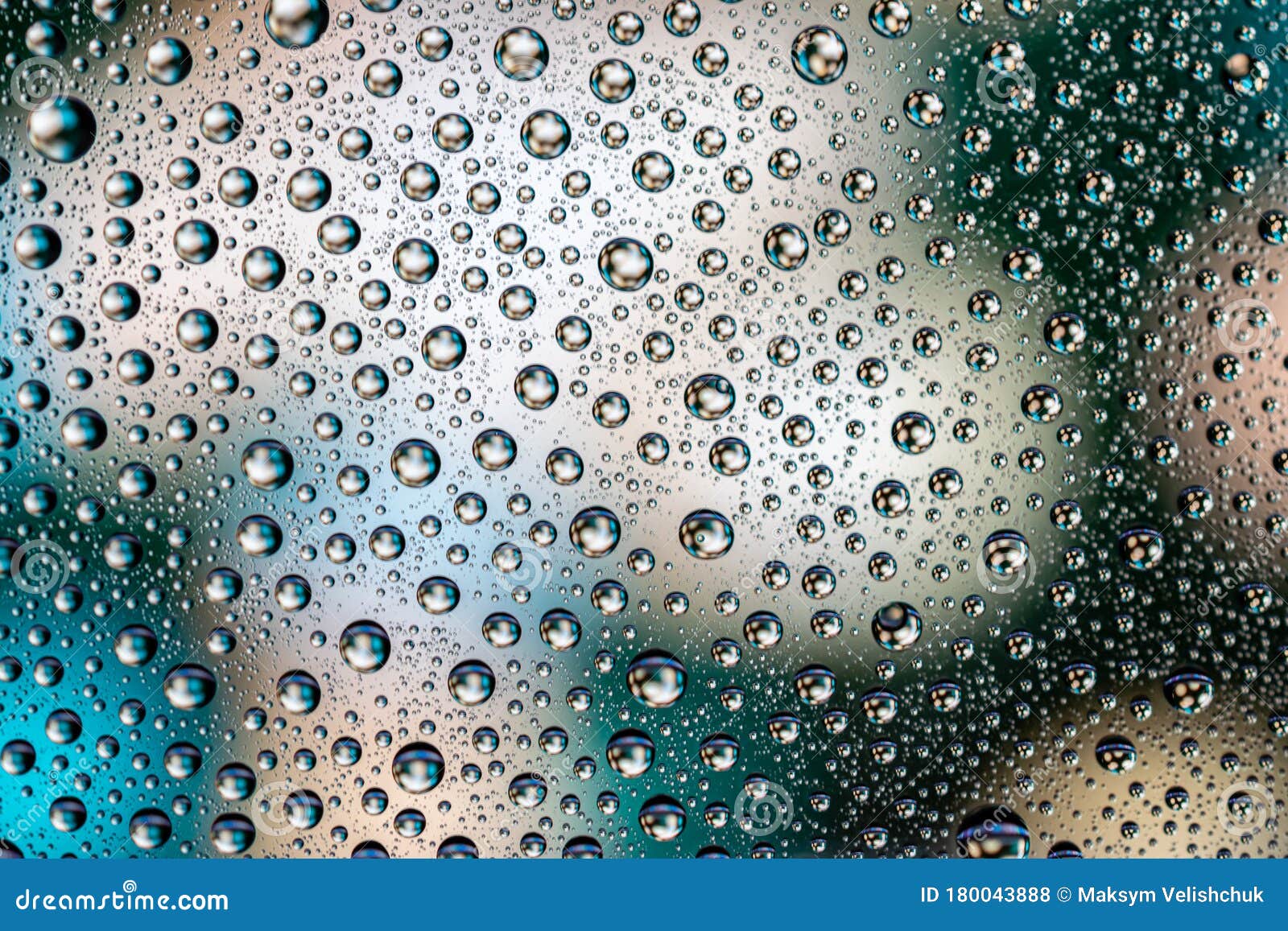 Drops Pattern Rain. Wet Water on Window Glass. Bubble Background. Stock ...