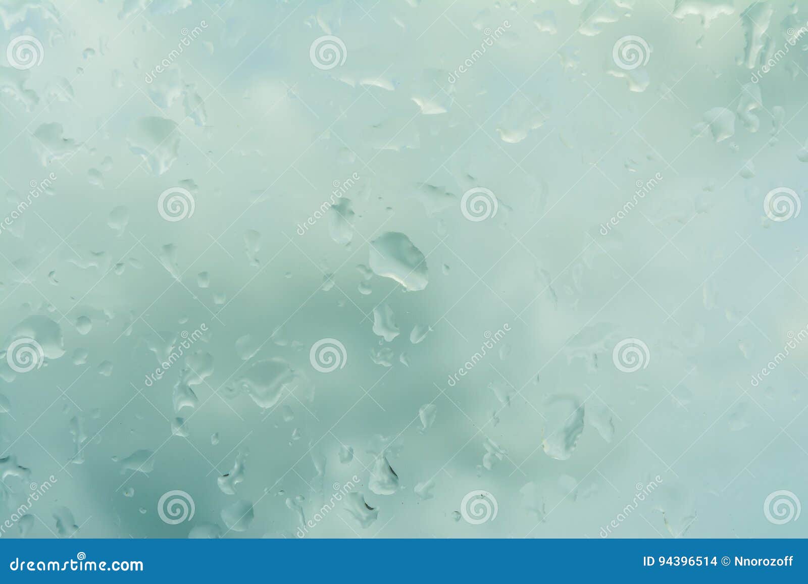 Drops of Rain on a Car Window Against a Sky with Clouds Stock Photo ...
