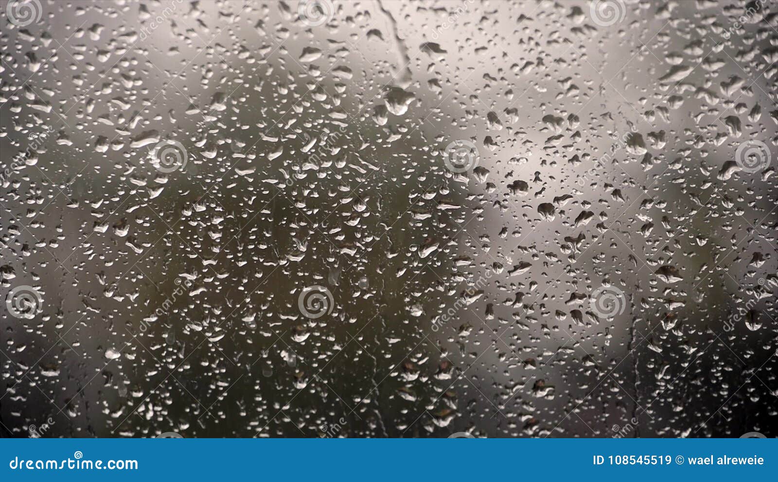 Drops of Rain Falling on Window on a Rainy Day Stock Video - Video of ...
