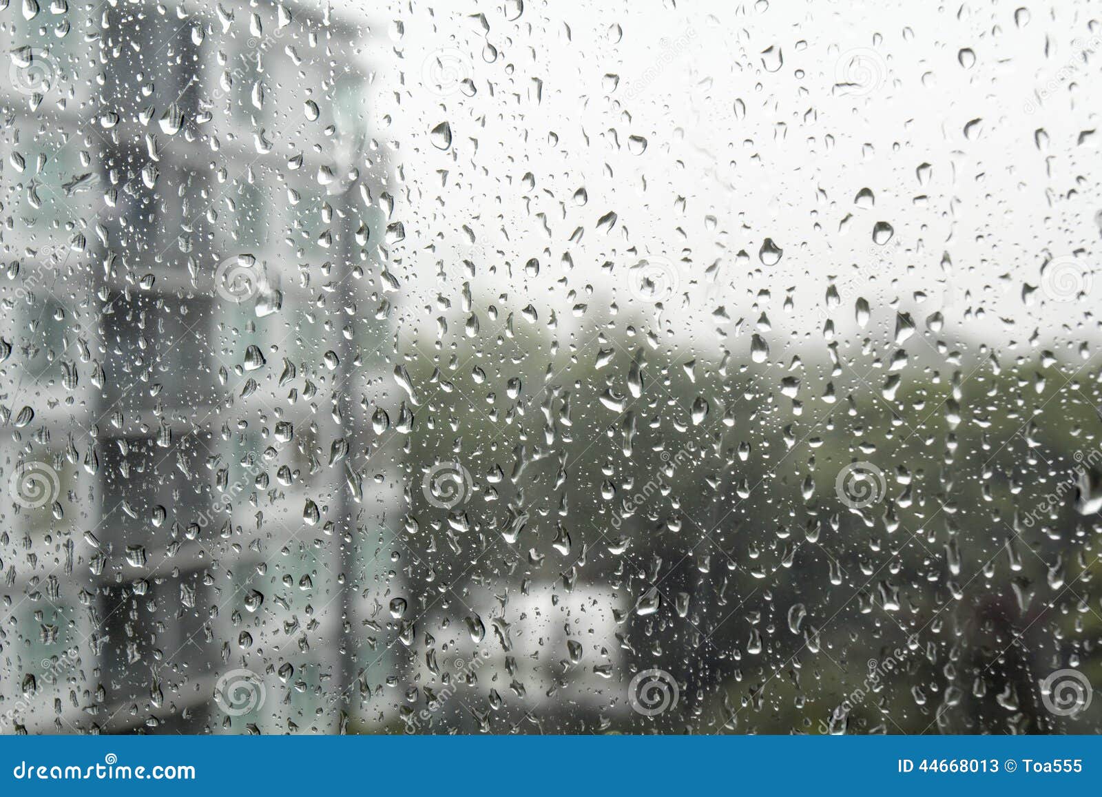 Drops of Rain on a Window Pane. Stock Image - Image of drop, light ...