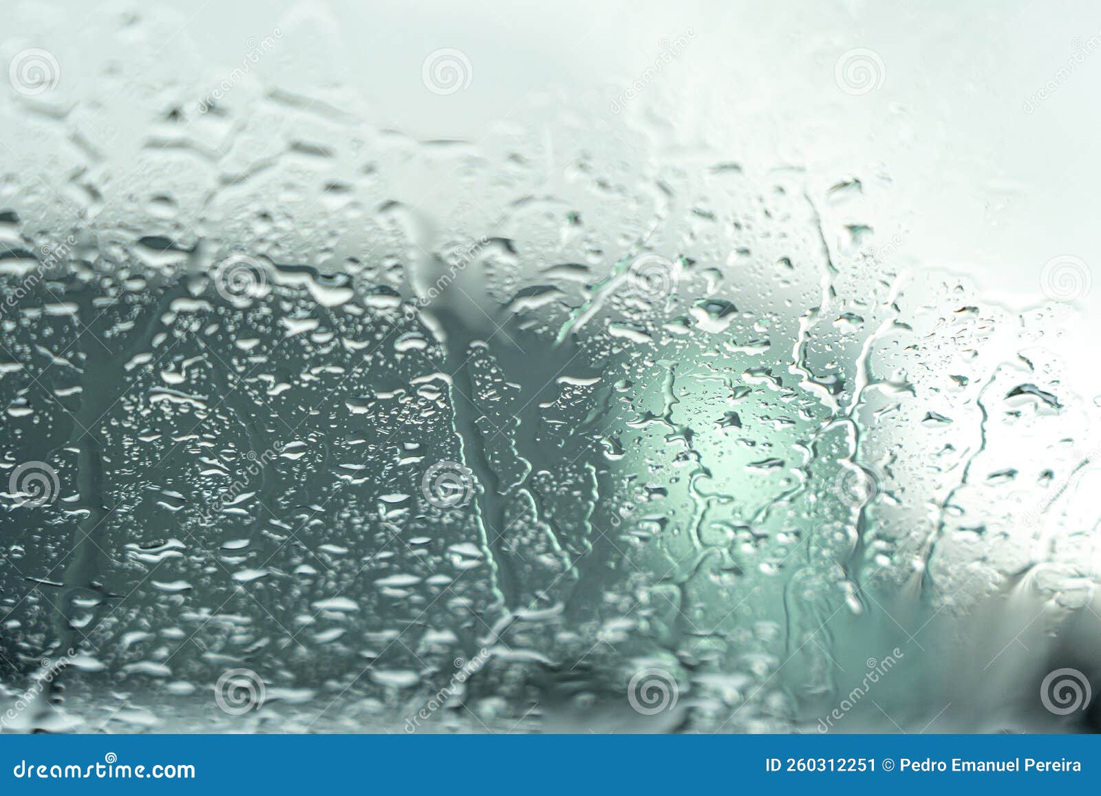 Drops of Rainwater Running Down the Glass Stock Image - Image of ...