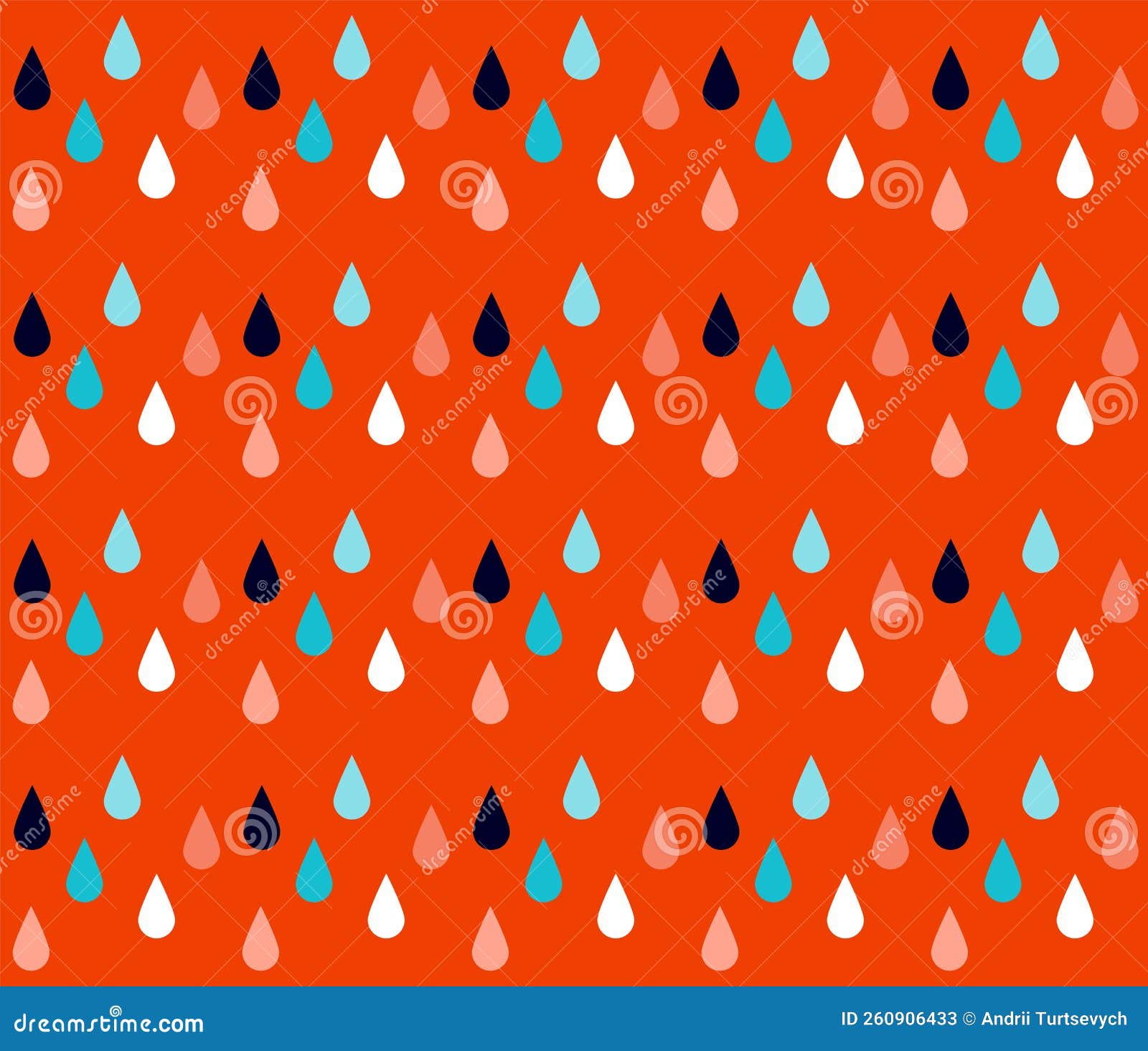 Drops on a Red Background, Rain Effect, Seamless Vector Stock Vector ...