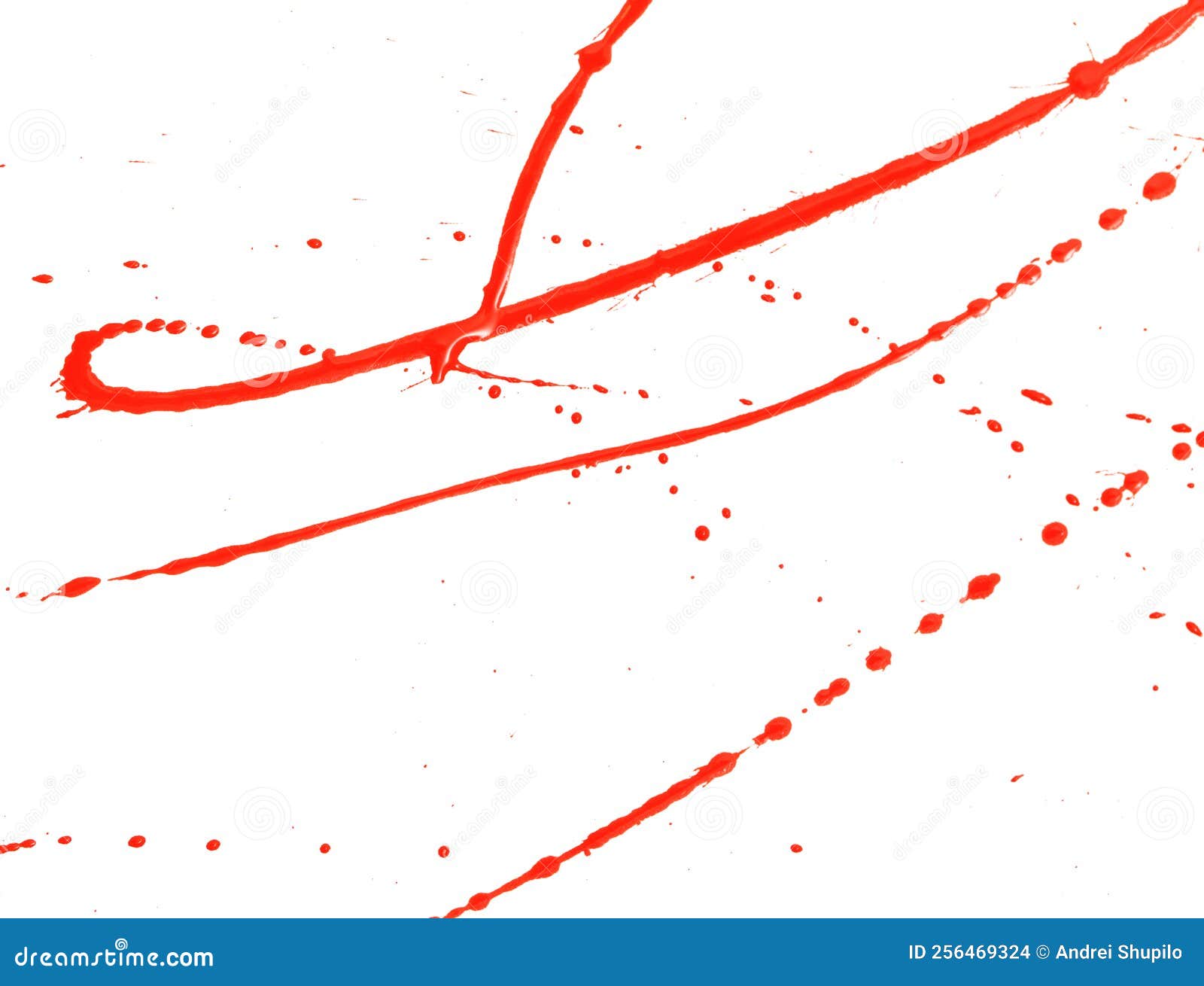 Drops of Red Paint on a White Background. Stock Photo - Image of drop ...