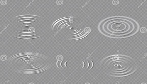 Drops and Ripples. Circular Wave on Water Surface. Falling Dripping ...