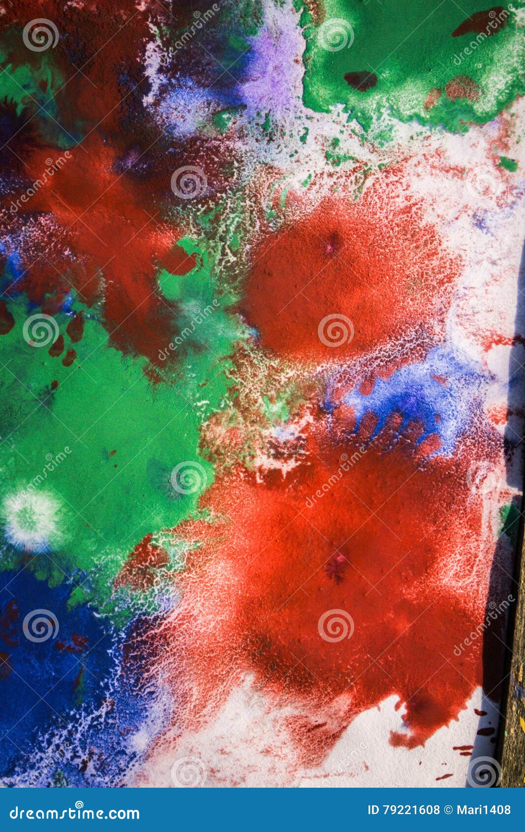 Drops with Streaks of Different Colors Paint are Mixed Stock ...