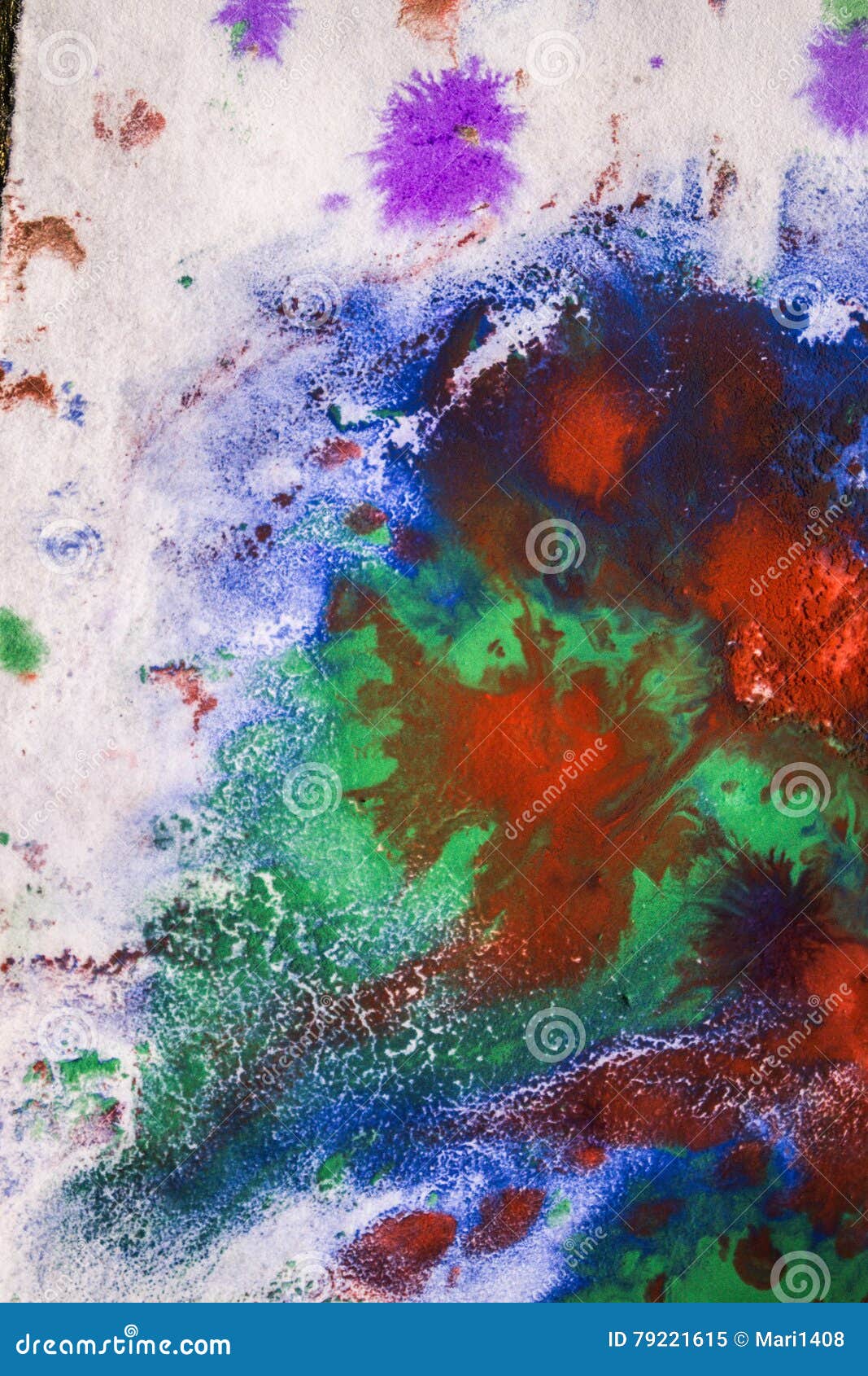 Drops with Streaks of Different Colors Paint are Mixed Stock ...