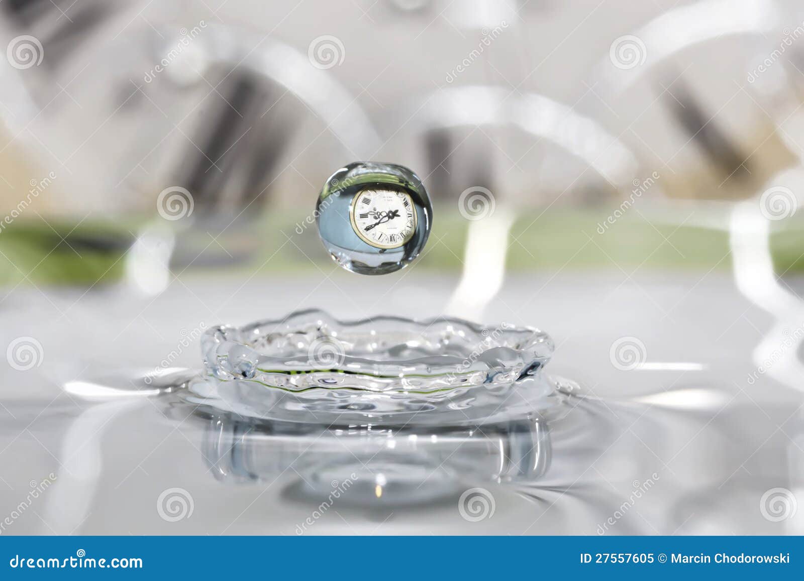 Drops of time. stock image. Image of droplet, clock, abstract - 27557605