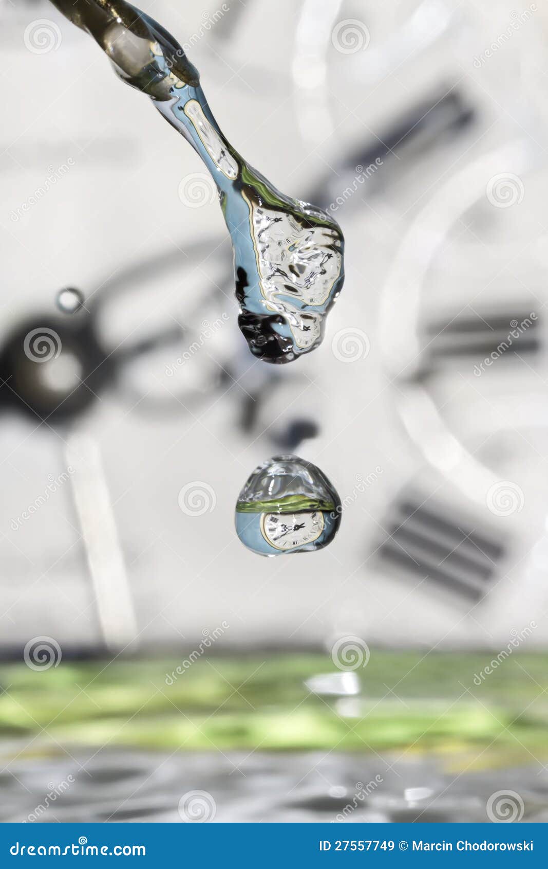 Drops of time. stock image. Image of liquid, droplet - 27557749
