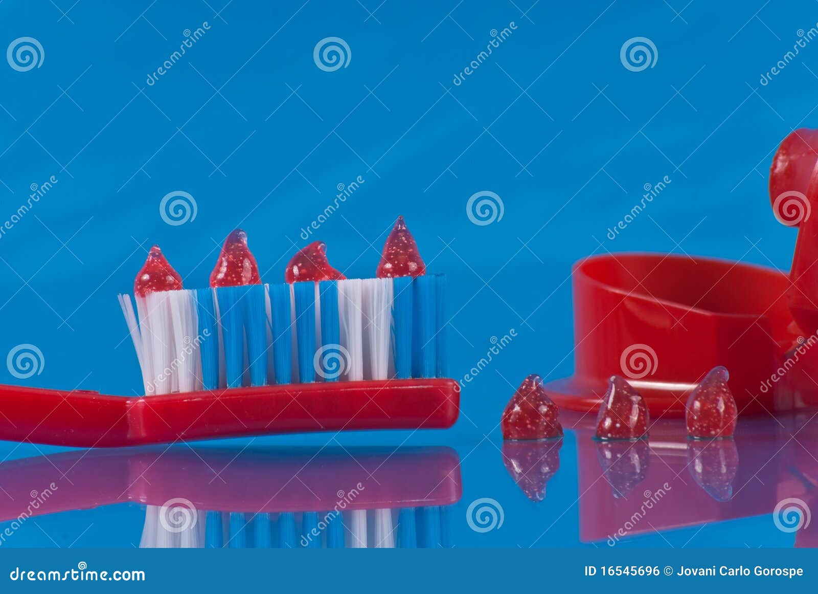 Drops of Toothpaste stock photo. Image of oral, organic - 16545696