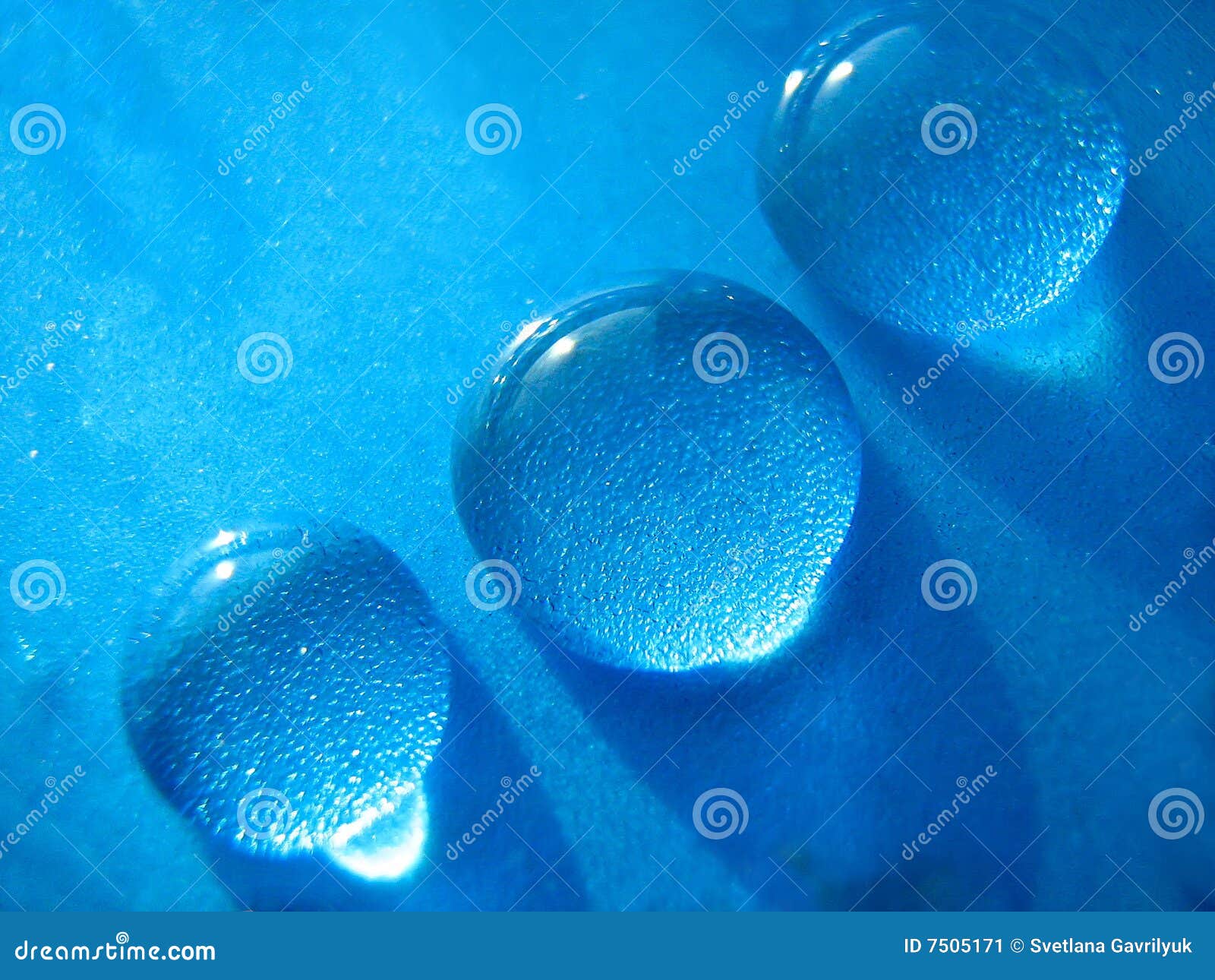 Drops of water in blue stock image. Image of drink, texture - 7505171