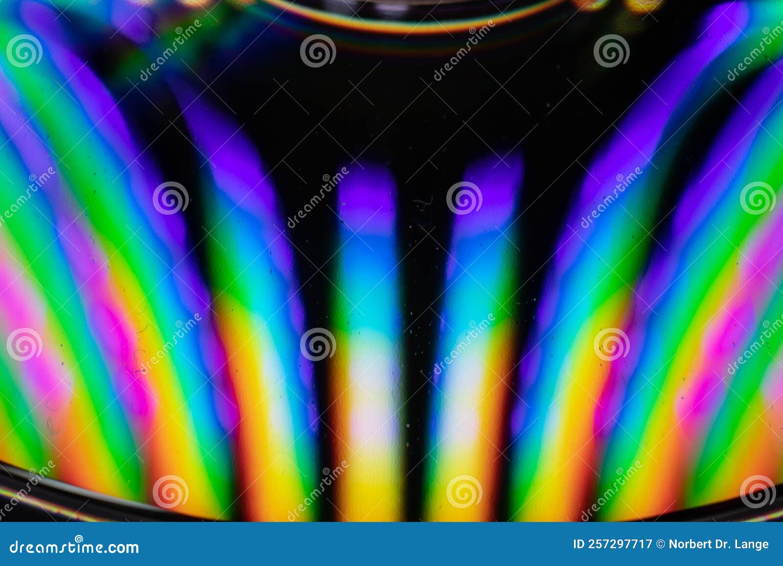 Drops of Water on a CD Create an Explosion of Color Stock Illustration ...