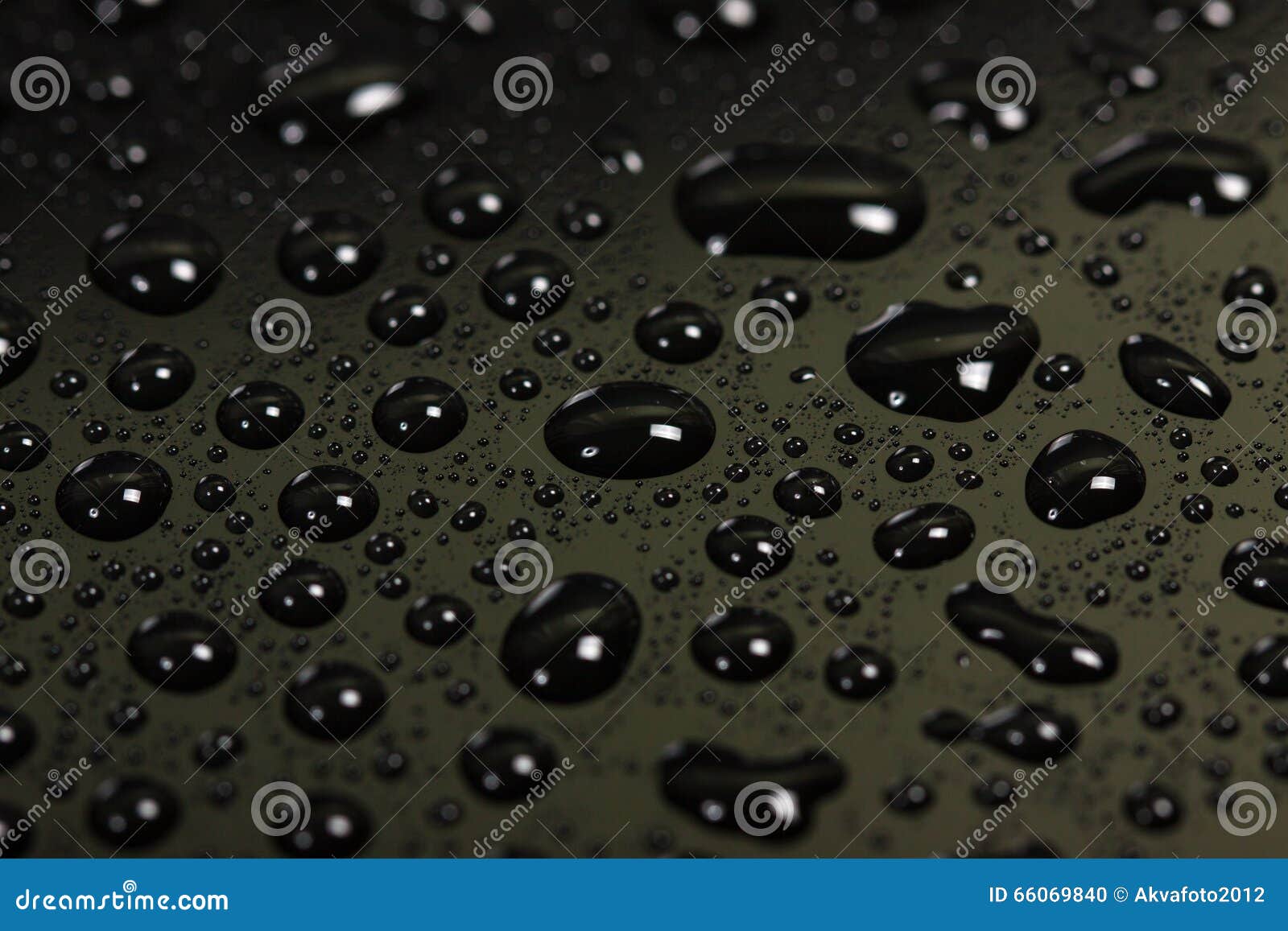 Drops of Water on a Dark Background. Stock Photo - Image of rounds ...