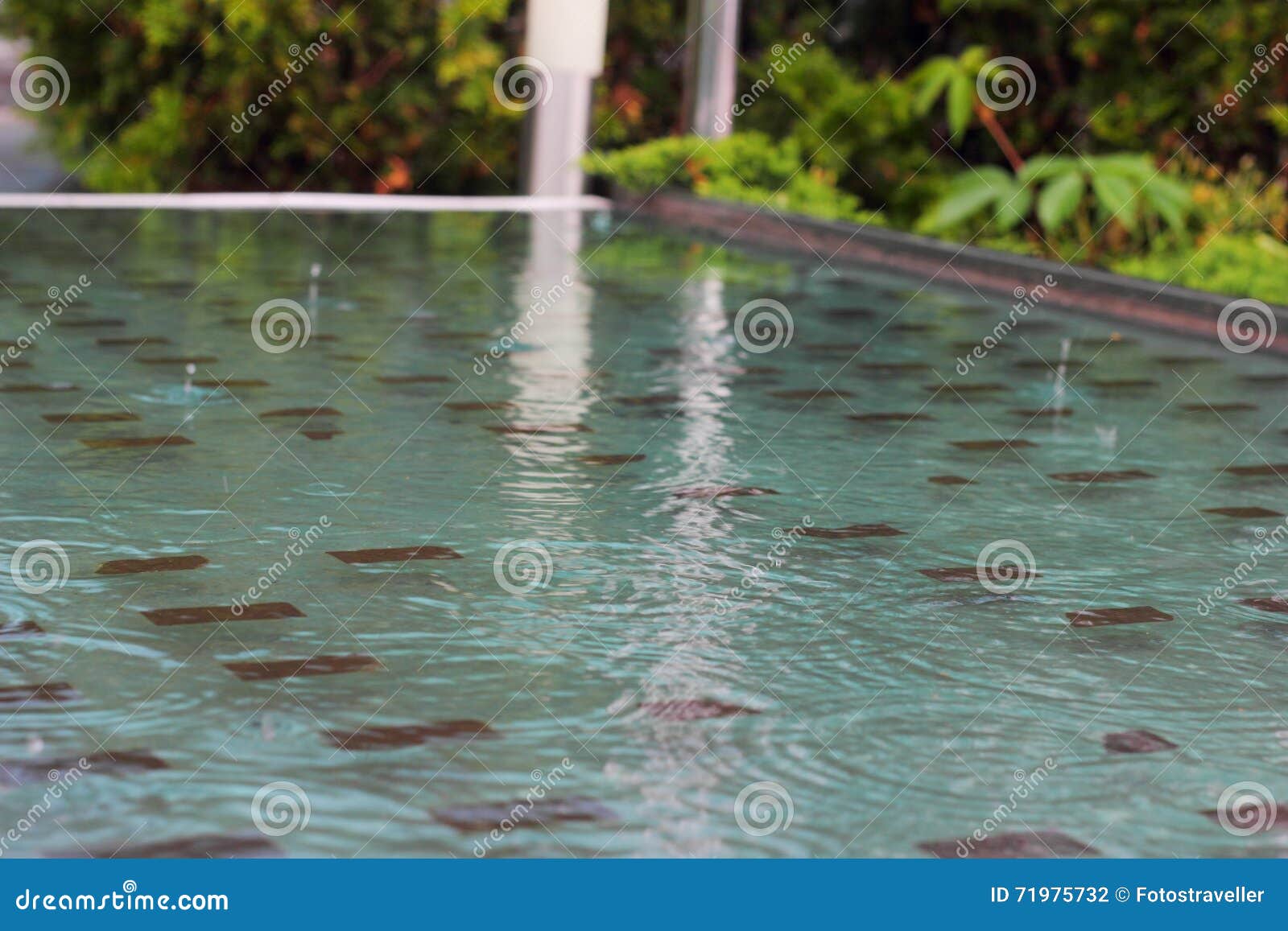 Drops of Water Dripping into a Puddle Stock Photo - Image of cloud ...
