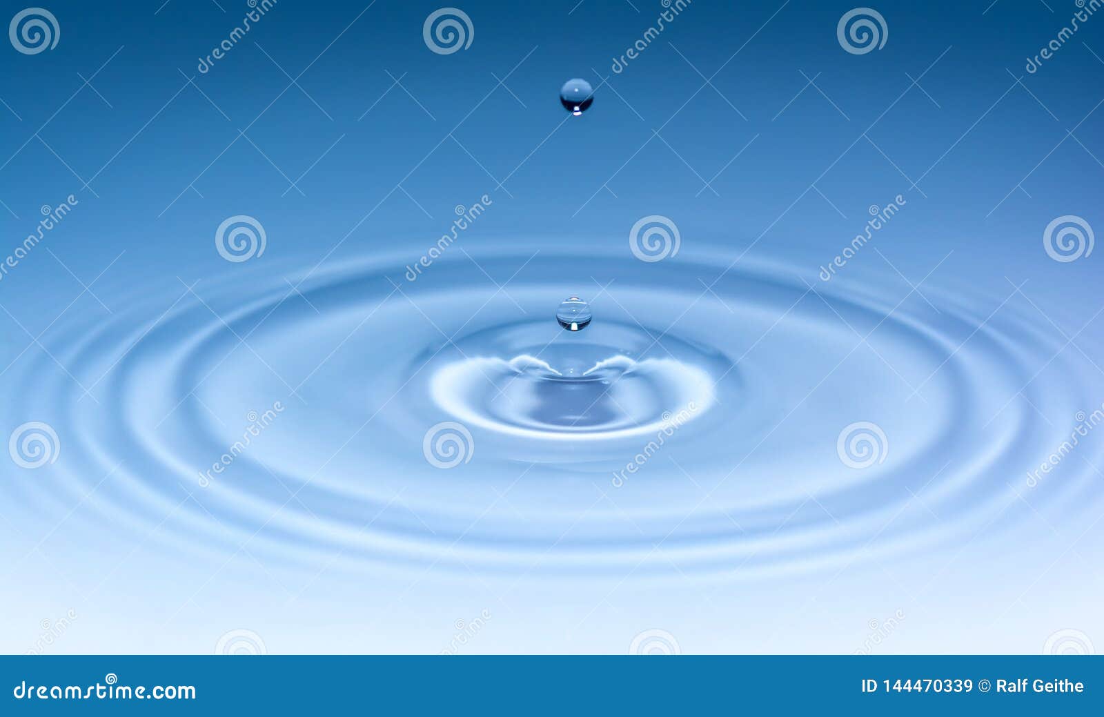 Drops of Water Dripping on Water Surface Stock Image - Image of liquid ...